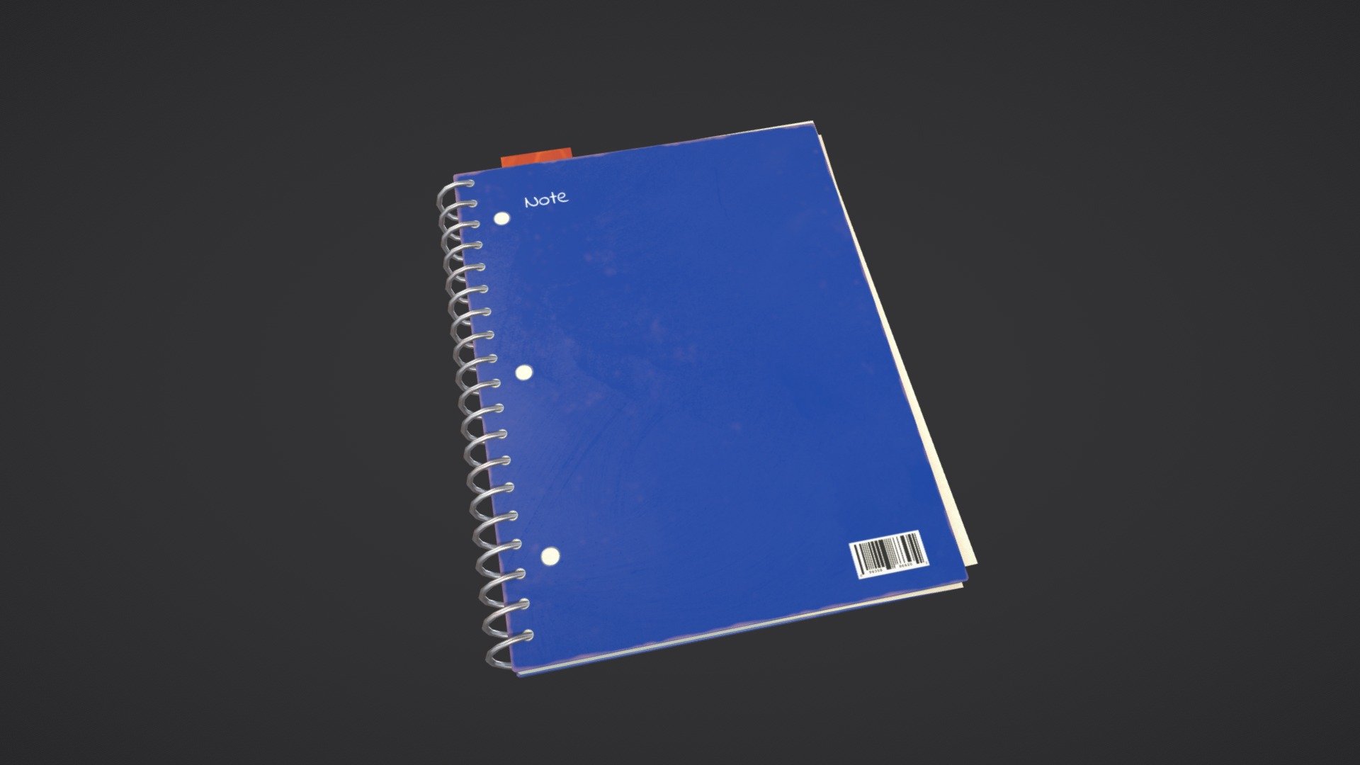 Slightly Used Spiral Notebook - Buy Royalty Free 3D model by ...