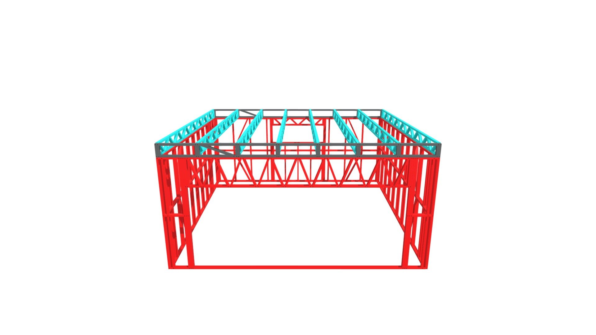 6m x 6m Garage - 3D model by Steel Frames Direct & Go Tiny Frame Kits ...