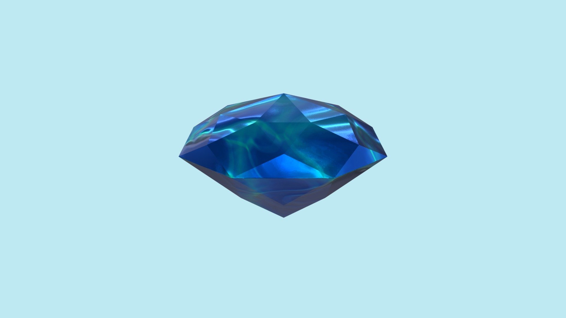Simple Aqua Gem - Download Free 3D model by Crit (@Cit99) [ffbbac0 ...