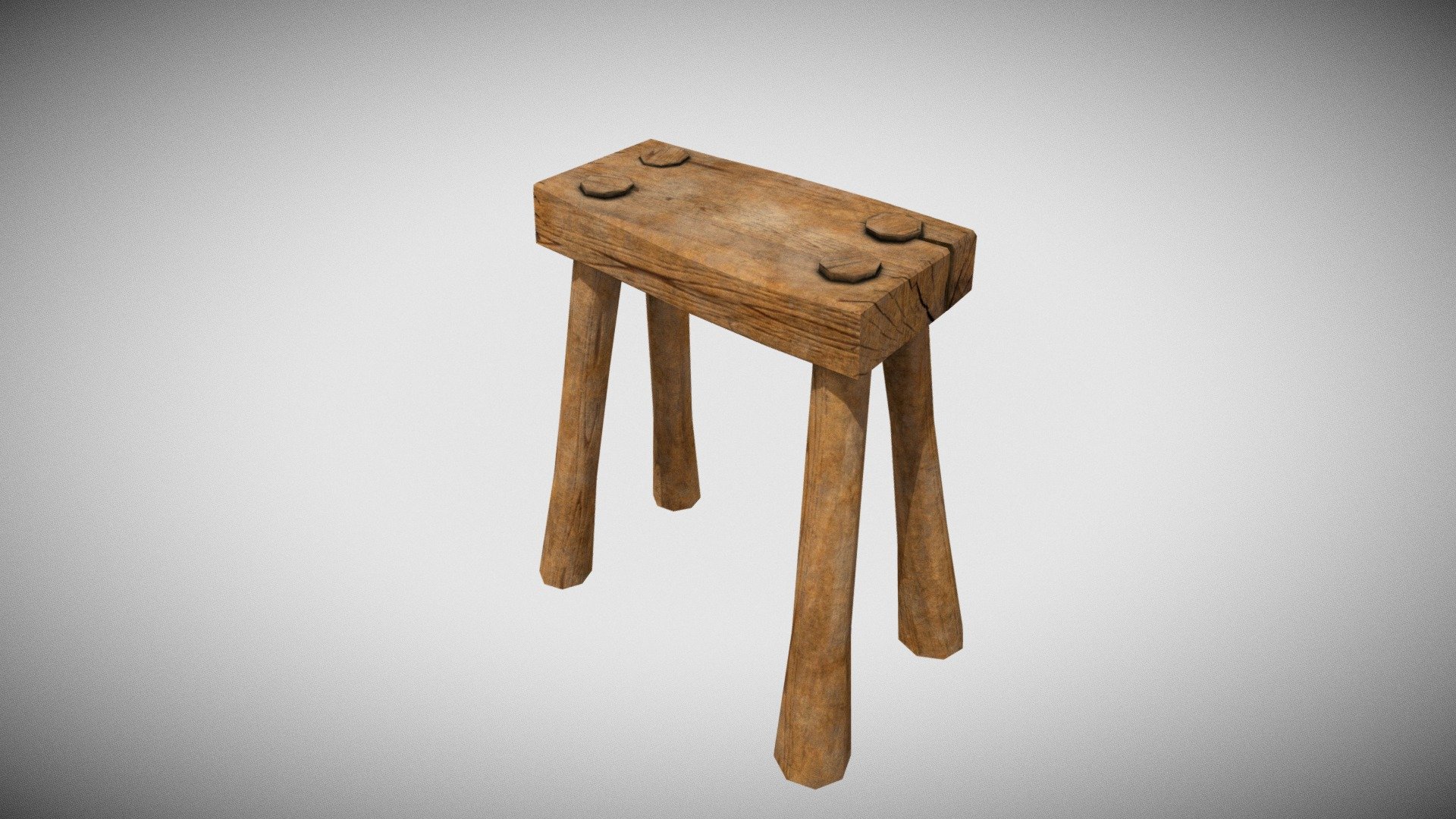 Medieval stool - 3D model by TenBagrit (@bagrit) [ffbfd25] - Sketchfab