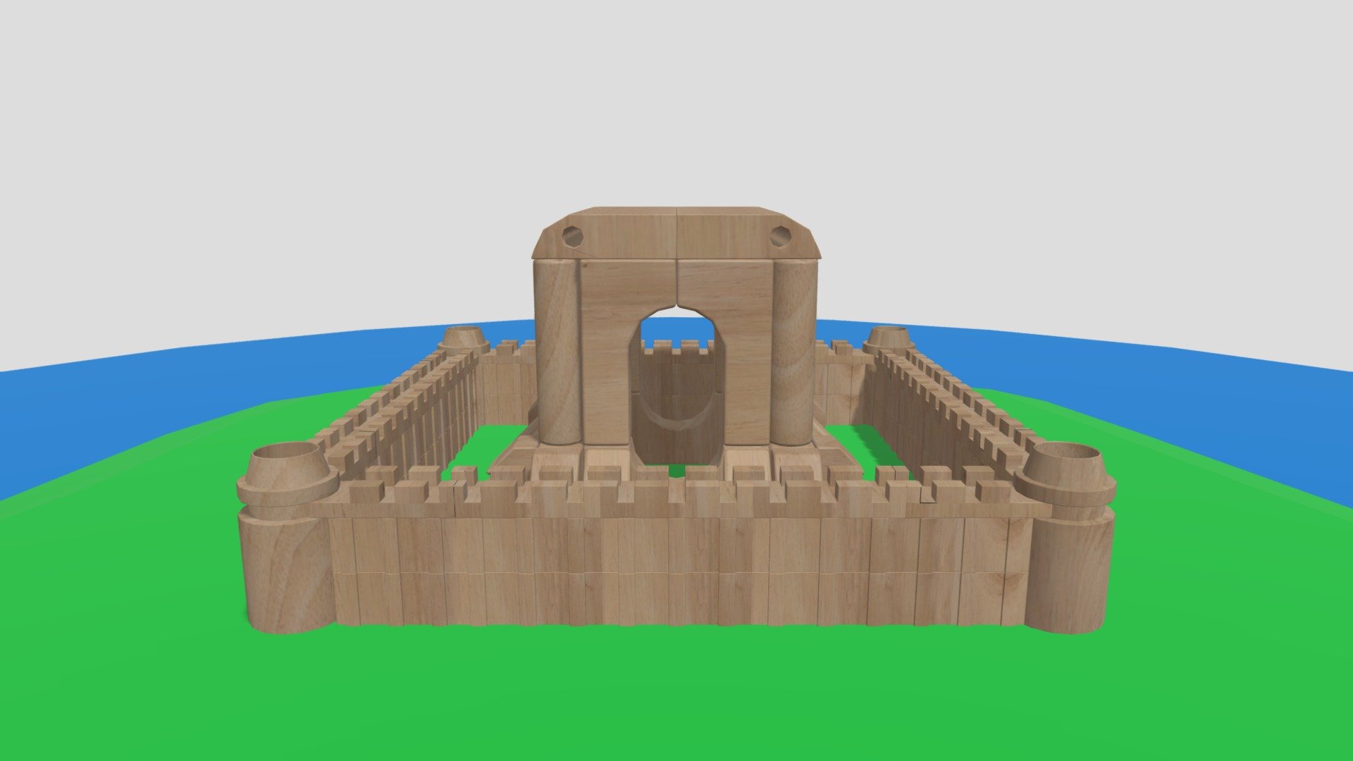 Wooden Blocks Castle - Download Free 3D model by Jack Condra ...