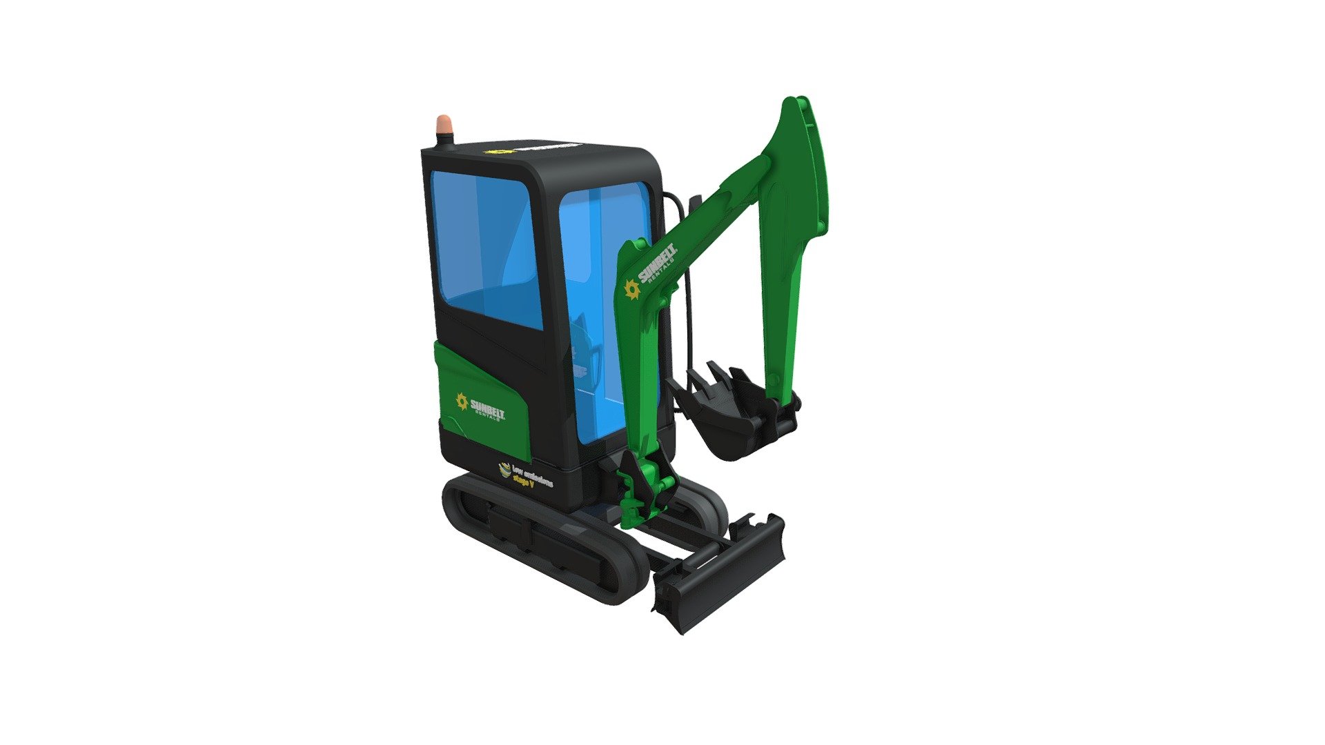 Mini Excavator - Sany SY18C - 3D model by bimstore (@Revitspace ...