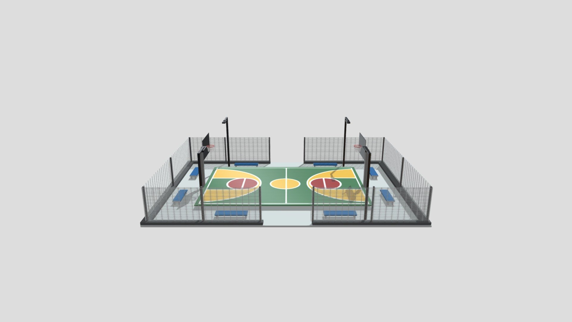 Basketball Court - Download Free 3D model by LazySakana [ffc9d7a ...