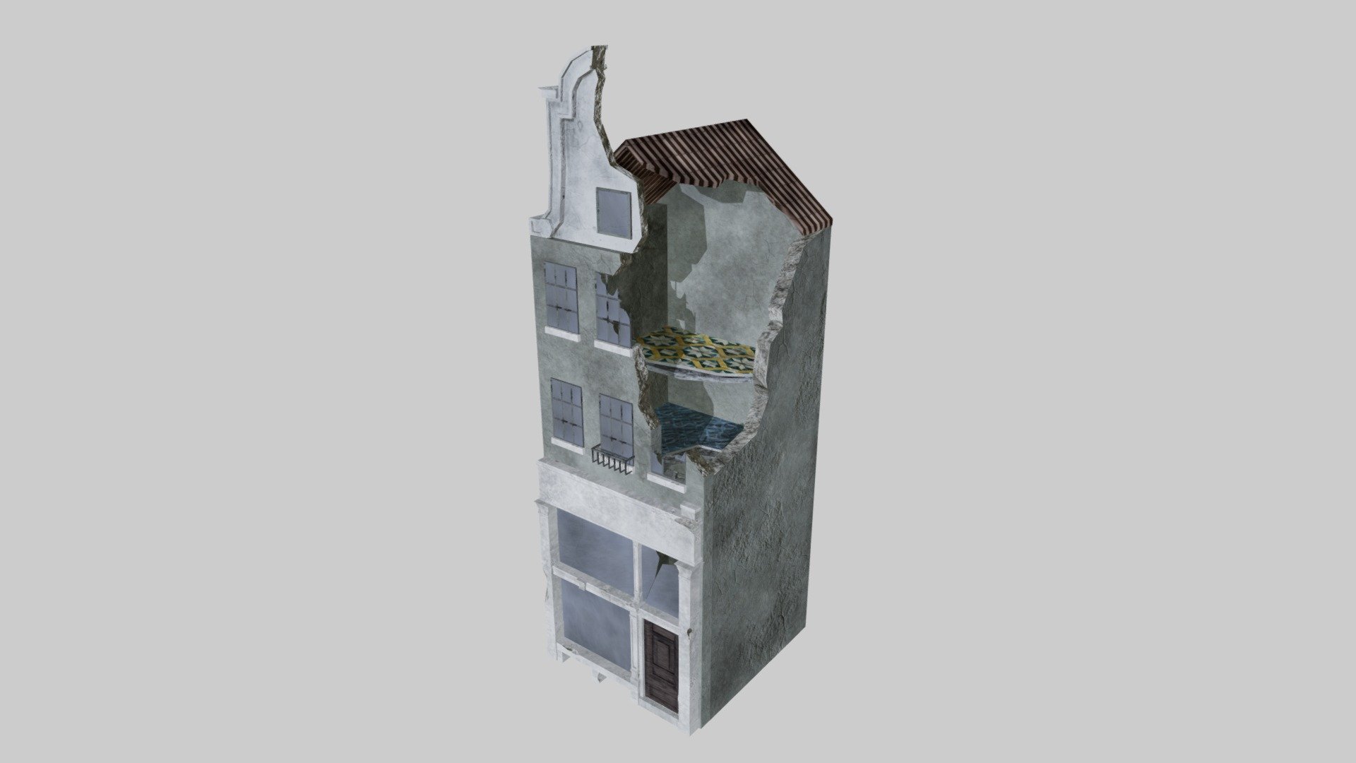 Destroyed Building - 3D model by ysling [ffcad6b] - Sketchfab
