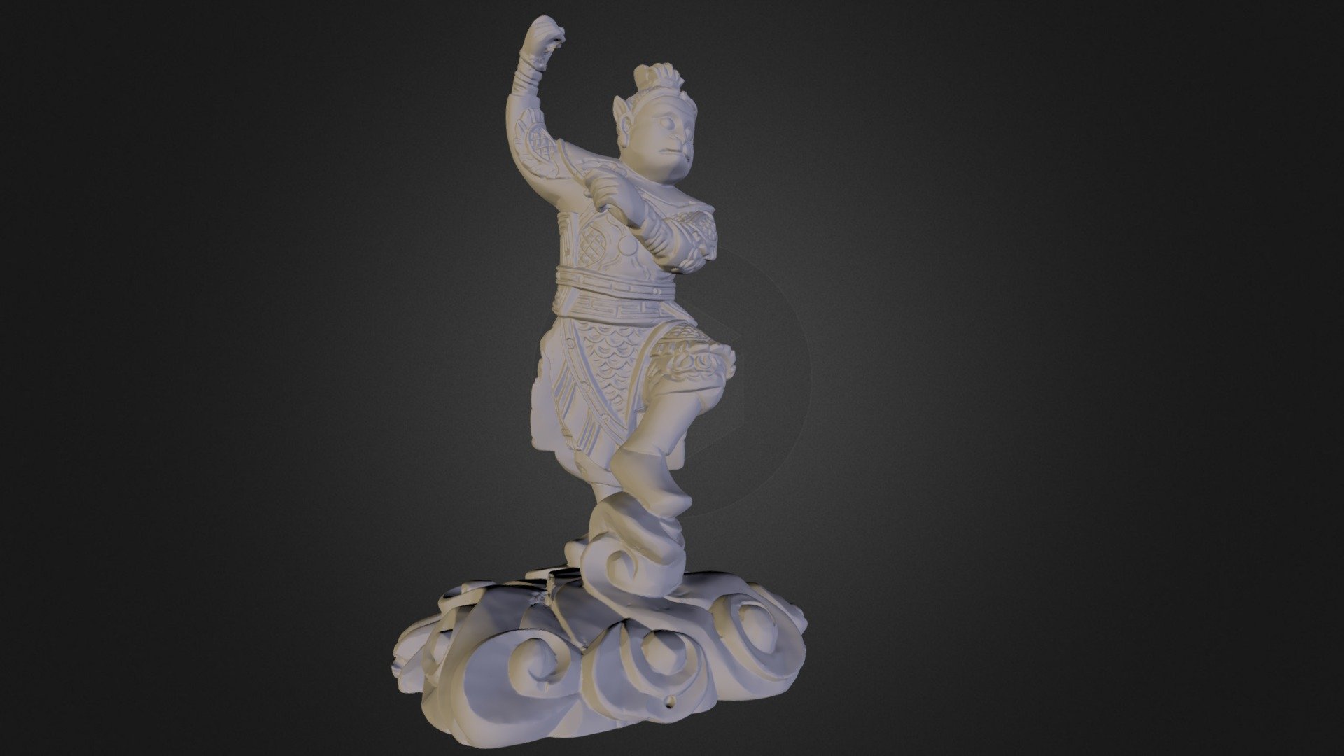 Monkey God - 3D model by Anthony Lee (@freeform.anthony) [ffcf502 ...