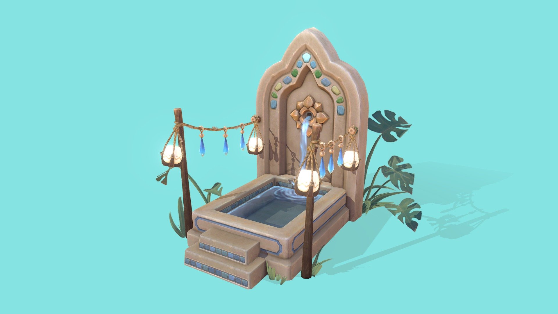 Gerudo Pool/Fountain Thingy. - 3D model by esanany [ffd51a8] - Sketchfab