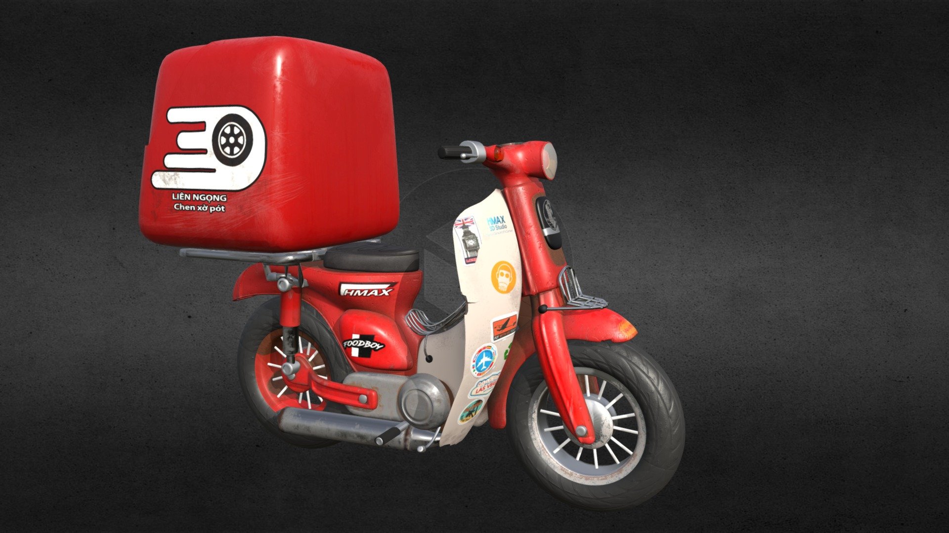 Honda Motor Cub - Xe May Cub - 3D model by hmax.3d [ffd6397] - Sketchfab