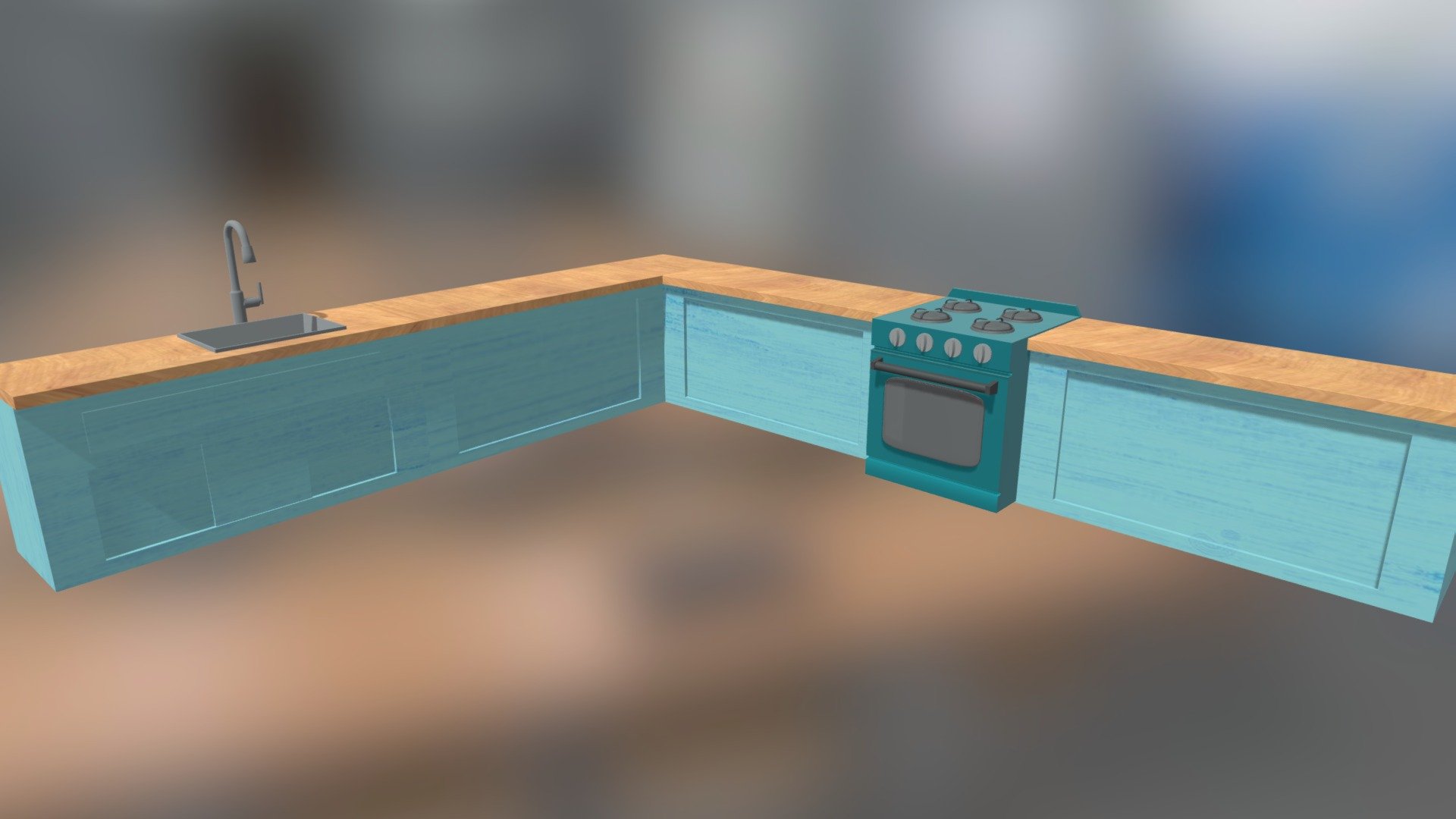 Basic Kitchen Tabletop - Download Free 3D model by connorjk1517 ...