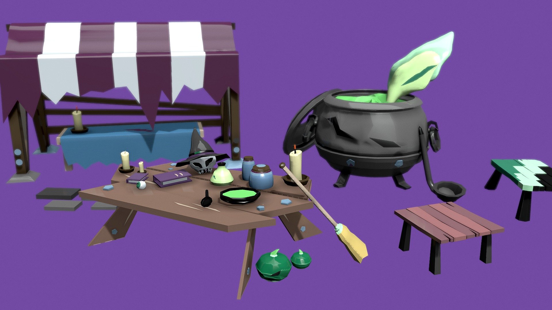 Underground Scene Low-Poly - Download Free 3D model by StraXartS ...