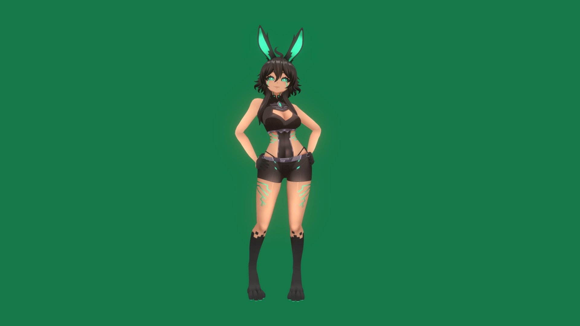 Nulllbunny - 3D VTuber model - 3D model by mistyskye [ffdd717] - Sketchfab