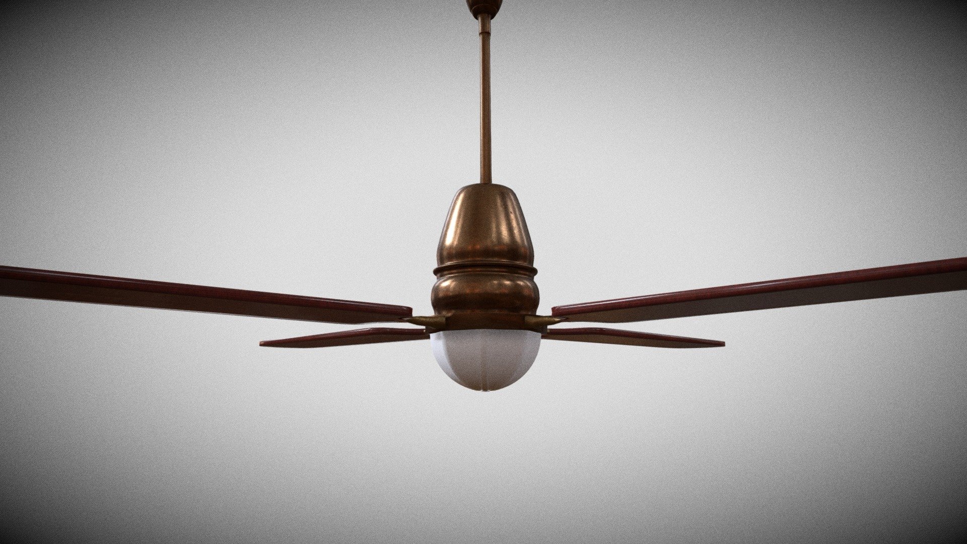 Ceiling fan vintage with controler - Download Free 3D model by Lucas ...