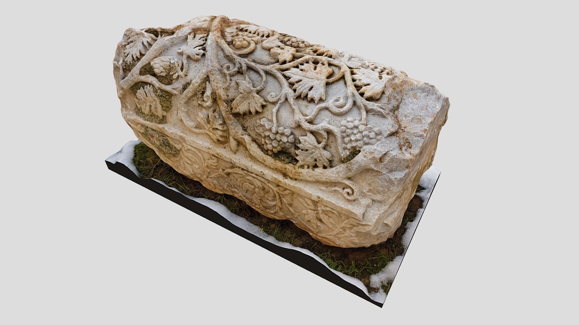 Vine Scroll with Grapes - Buy Royalty Free 3D model by ScanLife ...