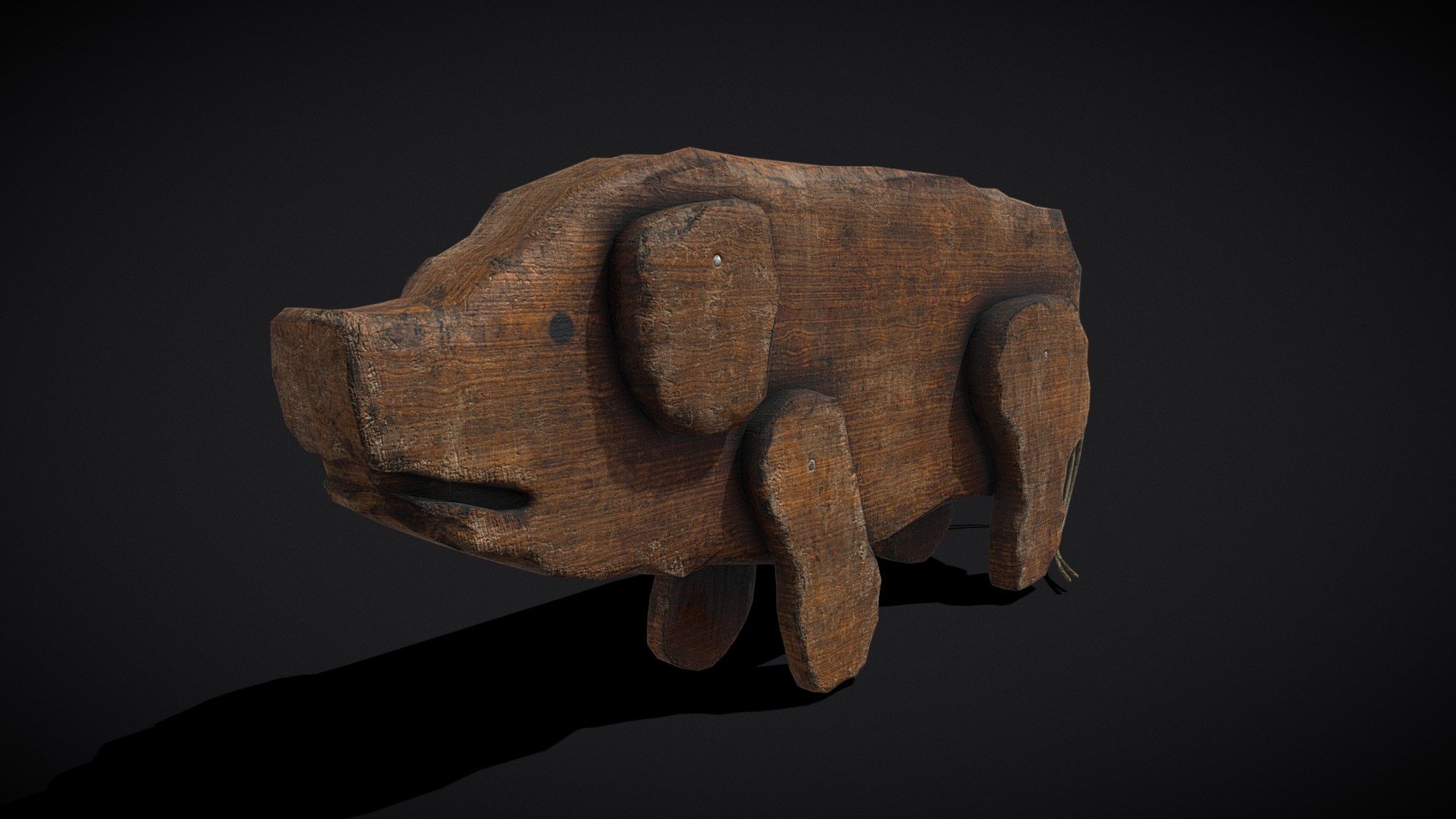 Medieval Carved Pig Toy - Buy Royalty Free 3D model by ...
