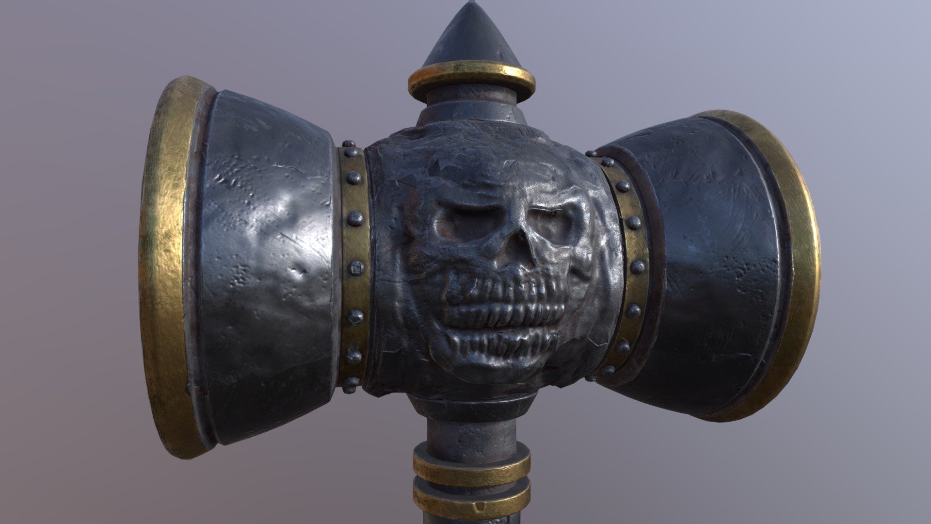 SkullHammer_Metal - 3D model by pablogseg [ffe84da] - Sketchfab