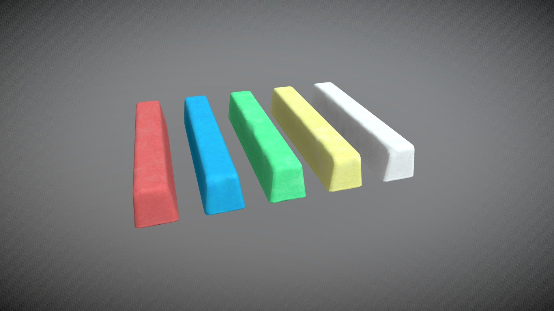 Colored Chalks - 3D model by Grishmanovskij Anton (@GrishmanovskijAnton ...