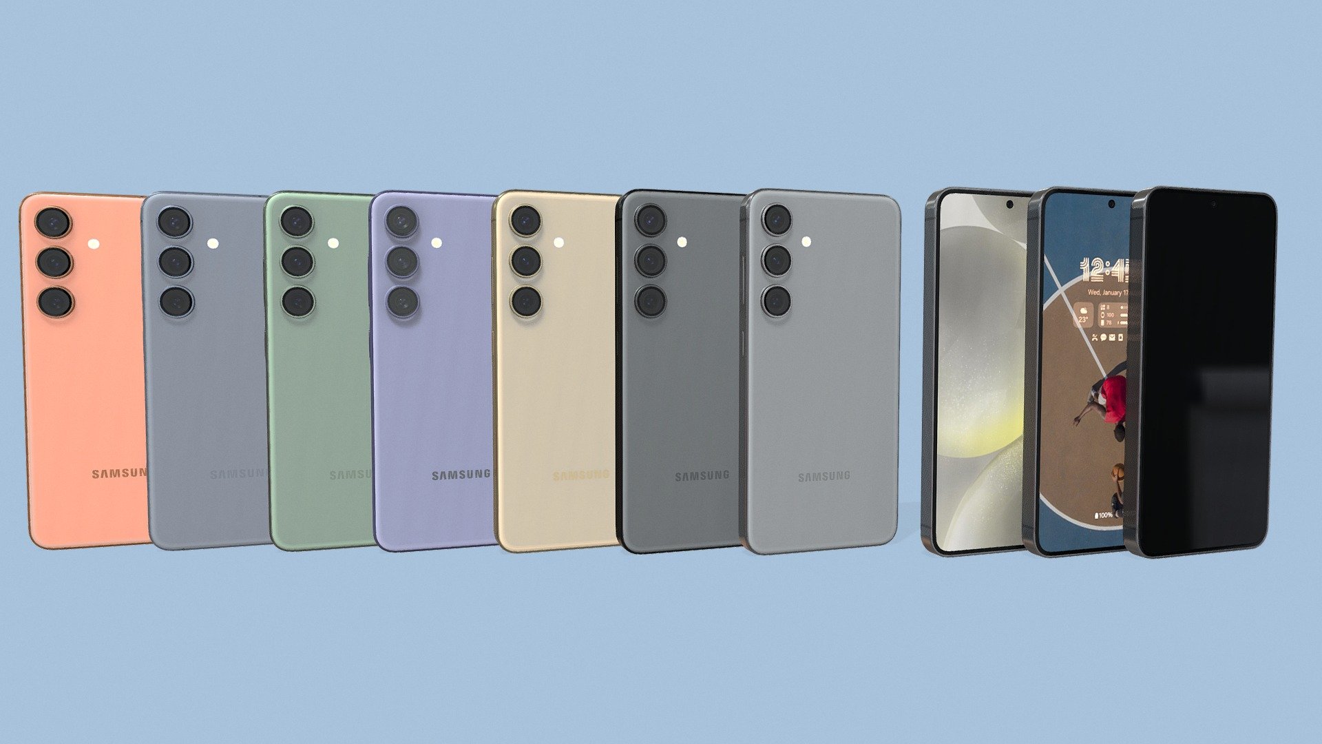 Samsung Galaxy s24 all colors 2024 - Buy Royalty Free 3D model by ...