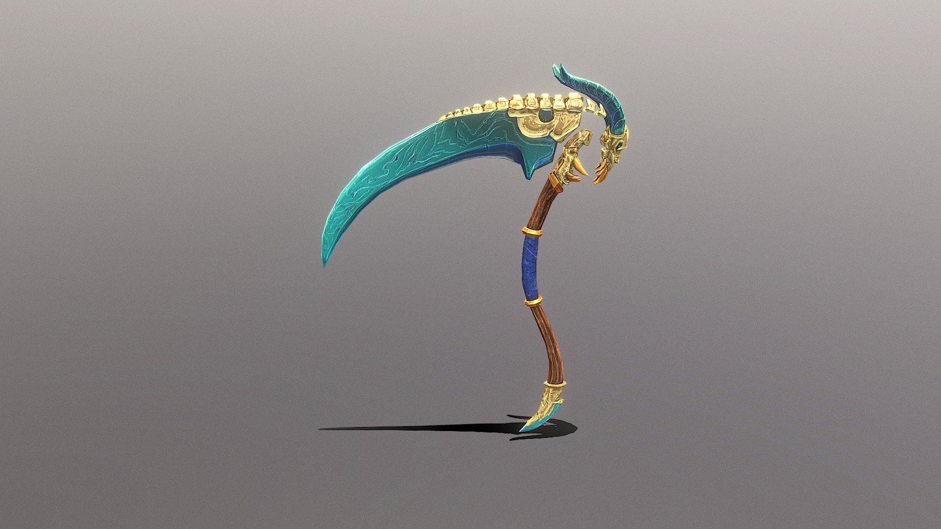 Low poly scythe - 3D model by Gabriela Mosso (@GabrielaMosso) [ffec744 ...