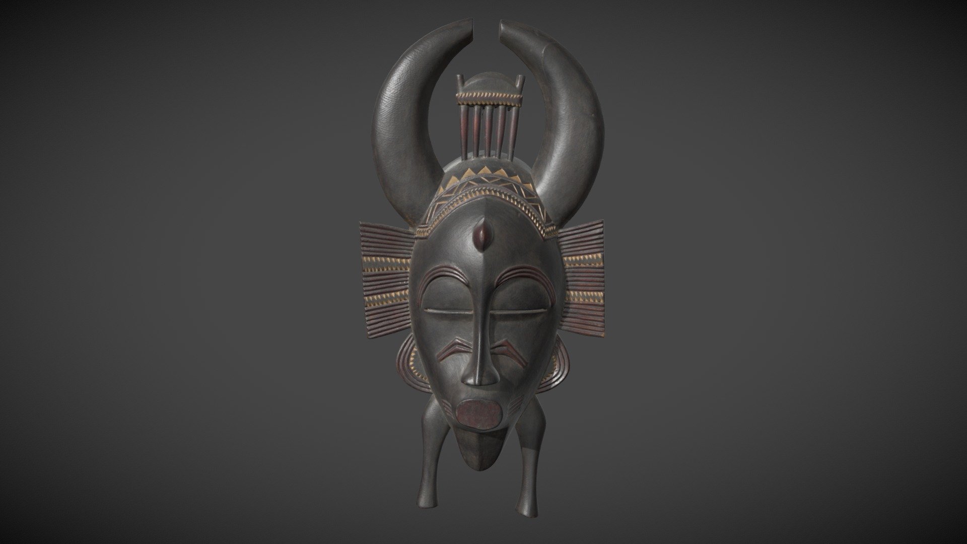 Masque kpelye sénoufo - Download Free 3D model by Alienor.org, Conseil des musées (@alienor.org ...