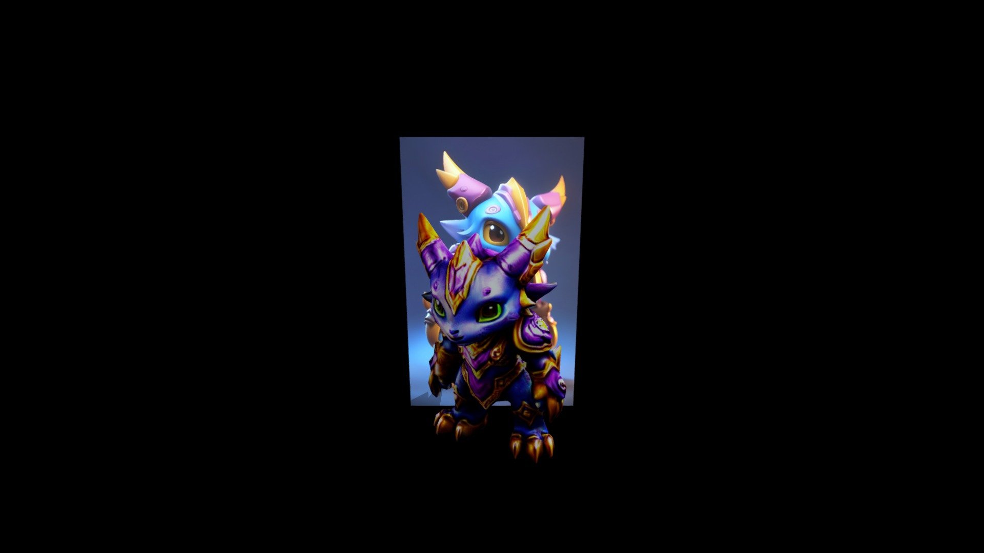 cartoon character standing against a blue backg - Download Free 3D ...