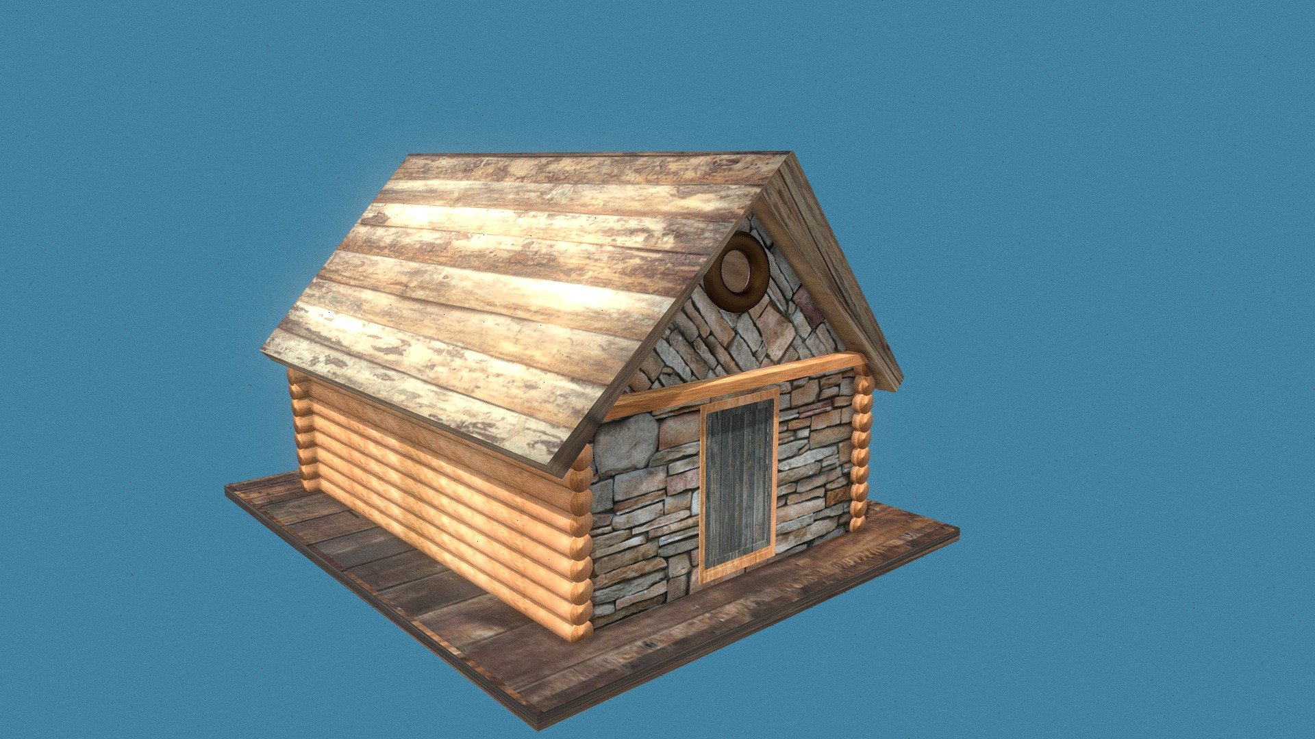 Low Poly Wooden Cabin | Stylized Log House - 3D model by alirazatawry ...