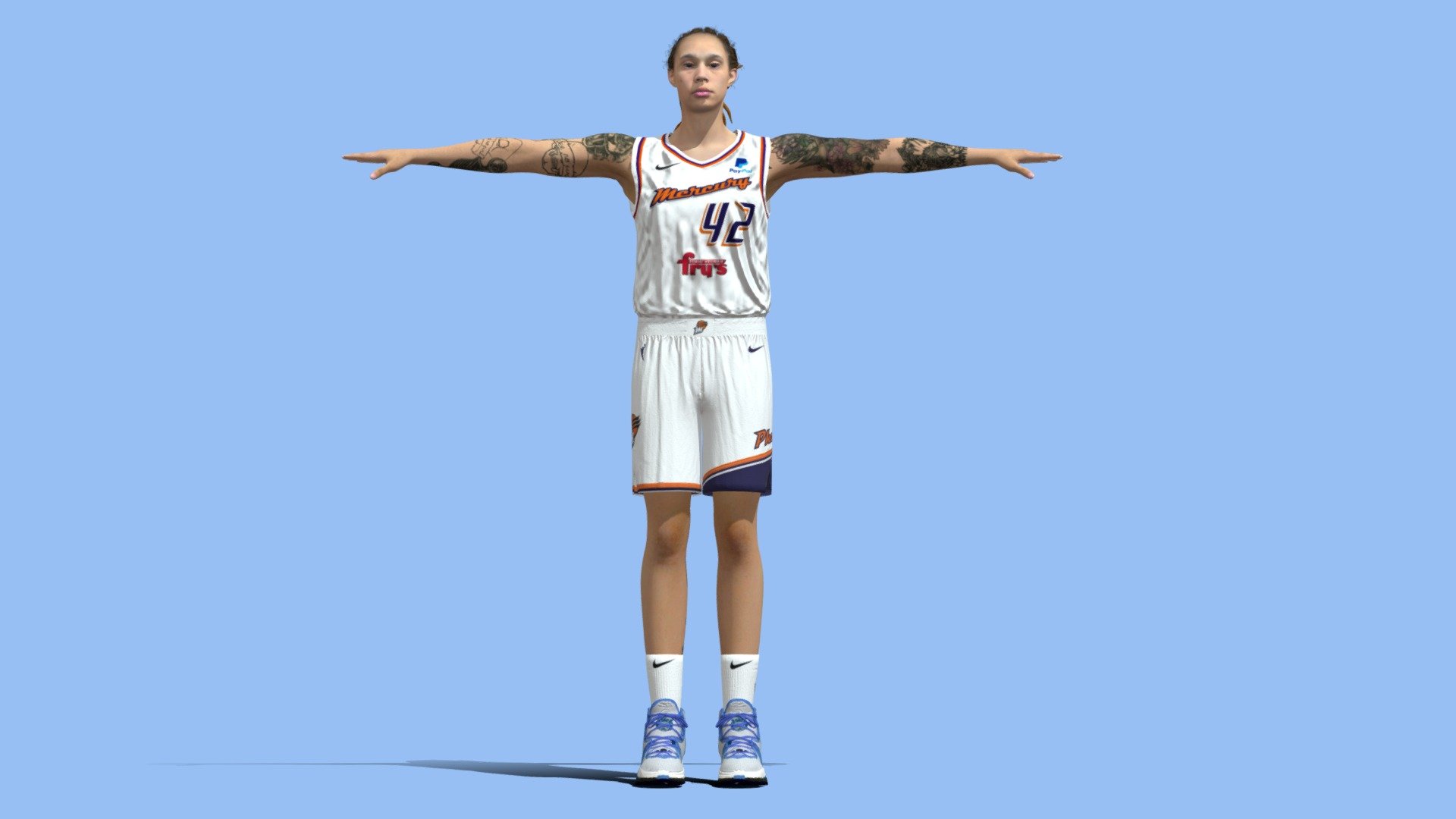 T-Pose Rigged Brittney Griner WNBA - 3D model by 3dpassion.net ...