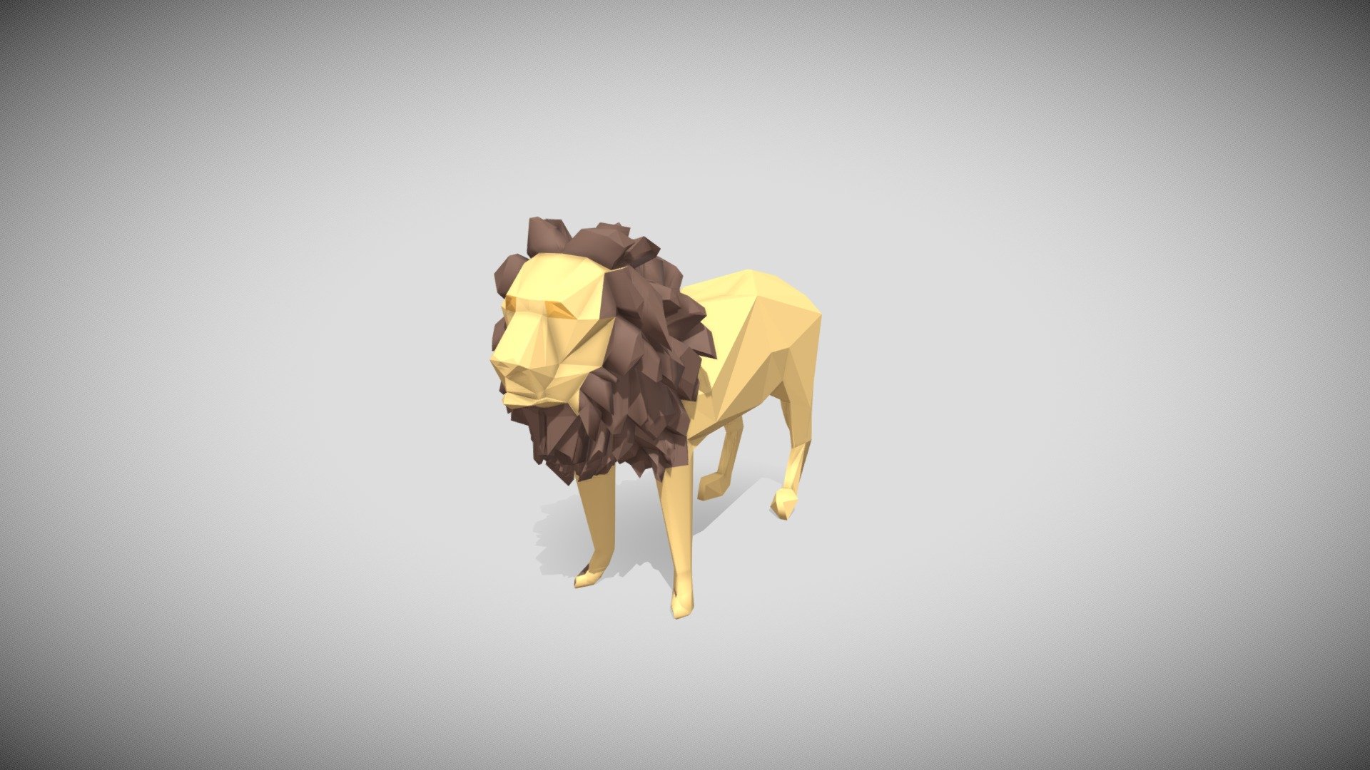 Low Poly Lion - Buy Royalty Free 3D model by AssetSource [fff7d94 ...