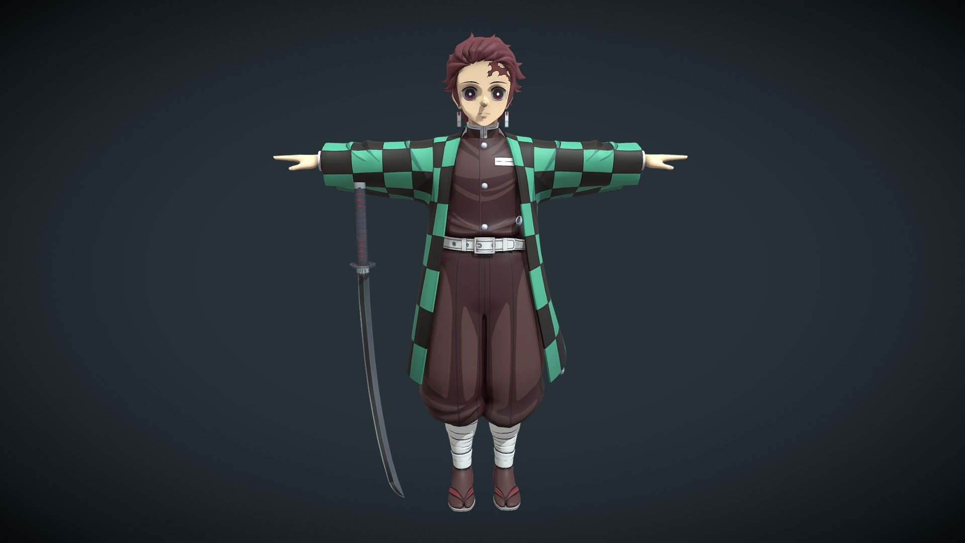 Tanjiro classic | demonslayer - 3D model by TopNotch Assets (@Sxnneh ...