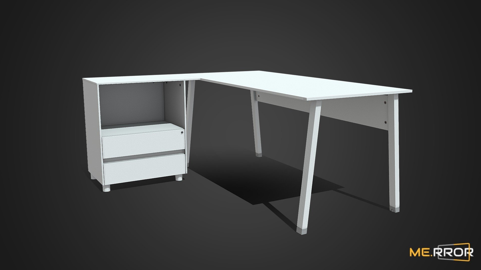 [Game-Ready] White Desk Drawer Set - Buy Royalty Free 3D model by ME ...