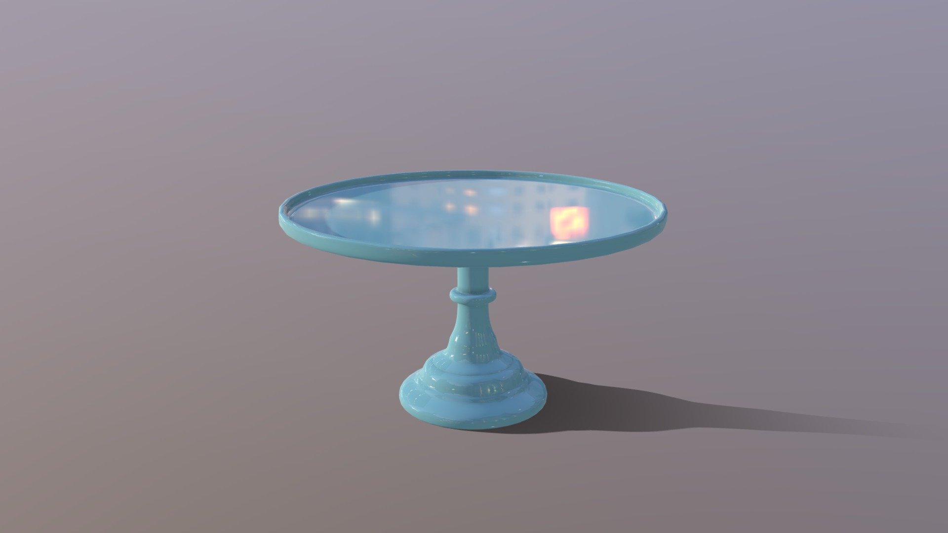 Mosser Glass Georgia Blue Cake Stand - Buy Royalty Free 3D model by ...