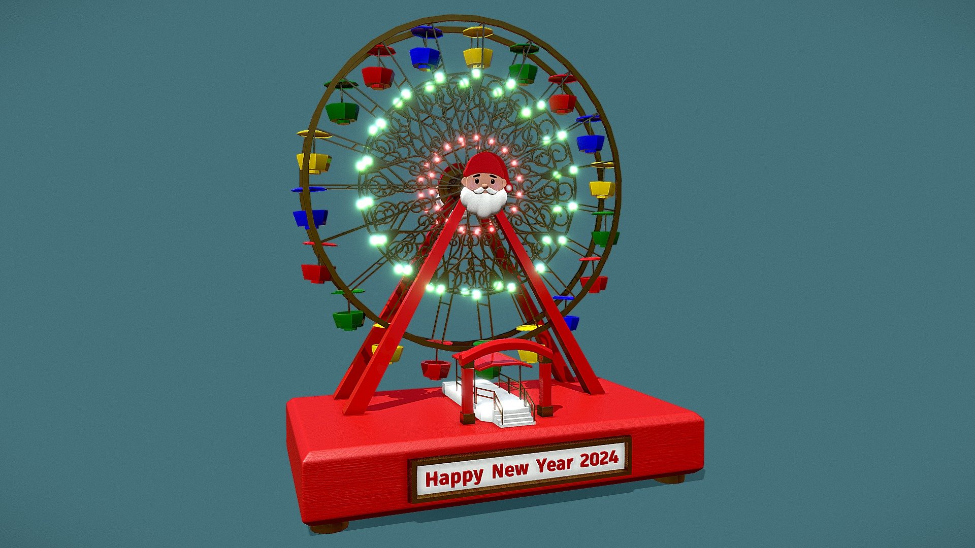 Christmas Ferris Wheel - 3D model by arloopa [fffc5eb] - Sketchfab