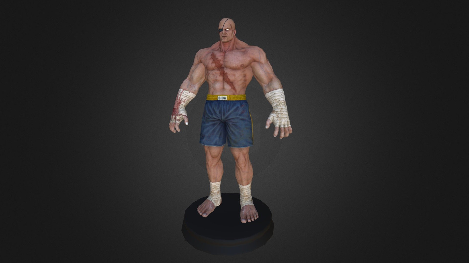 Sagat - 3D model by bida999 [g4k5LTY] - Sketchfab