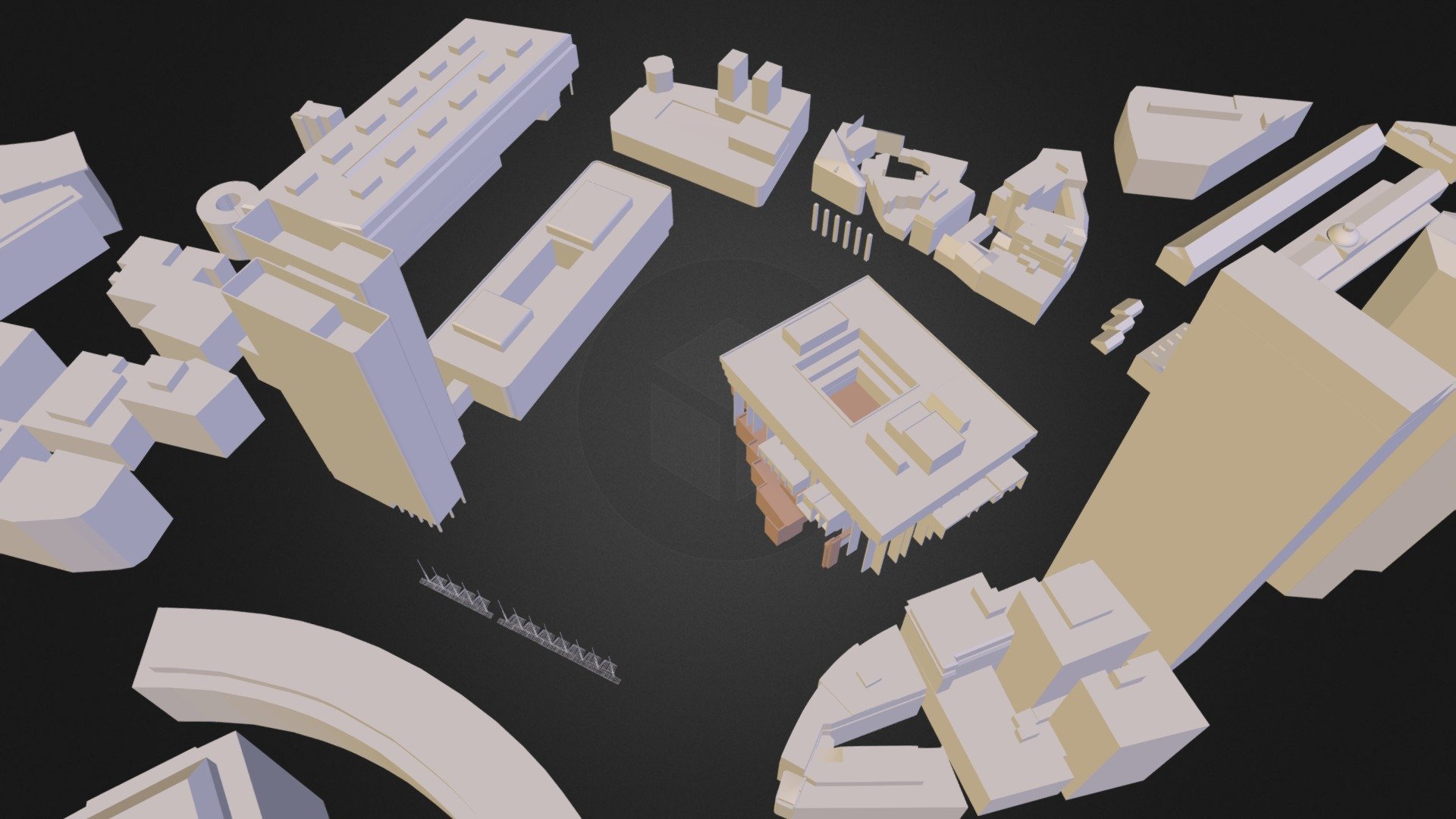 Government-Center-Buildings.3DS - 3D model by BRA2 [hPFEb8T] - Sketchfab
