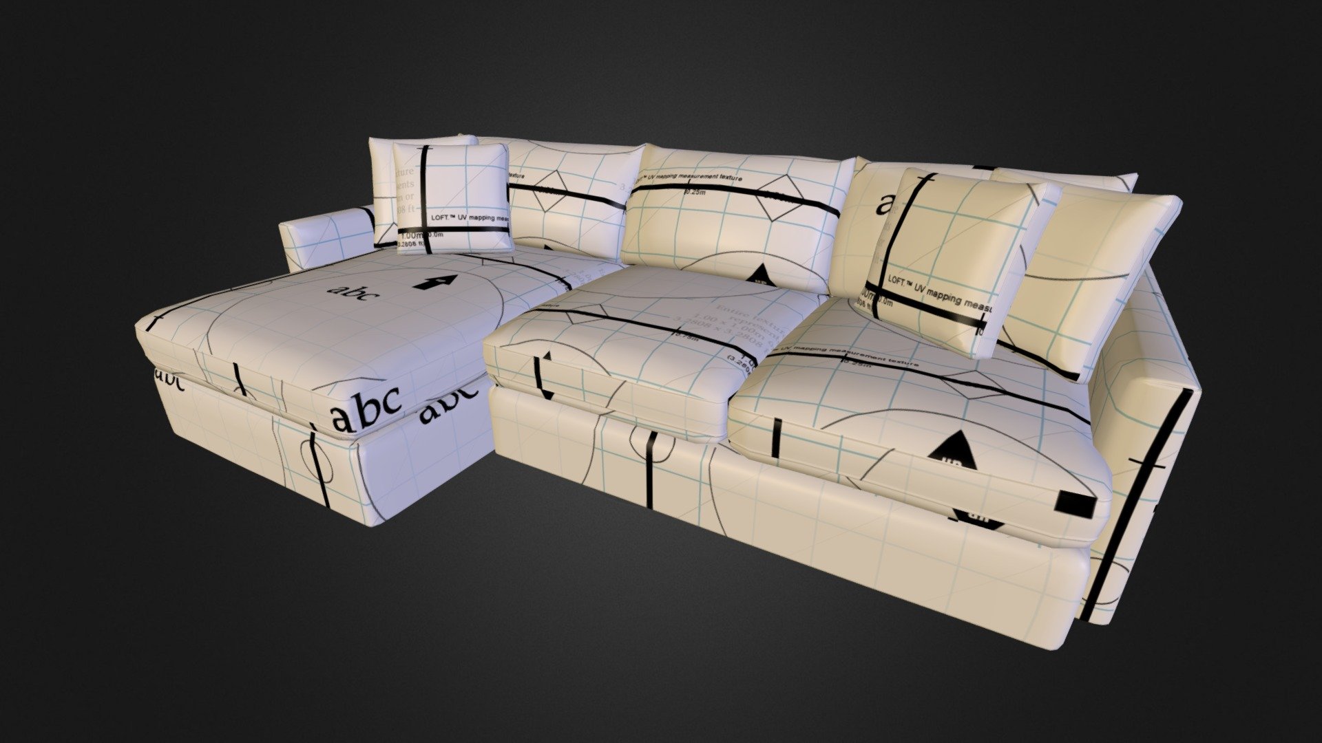 Maya Sectional Sofa - 3D model by pootiejunior [hV4BRDp] - Sketchfab