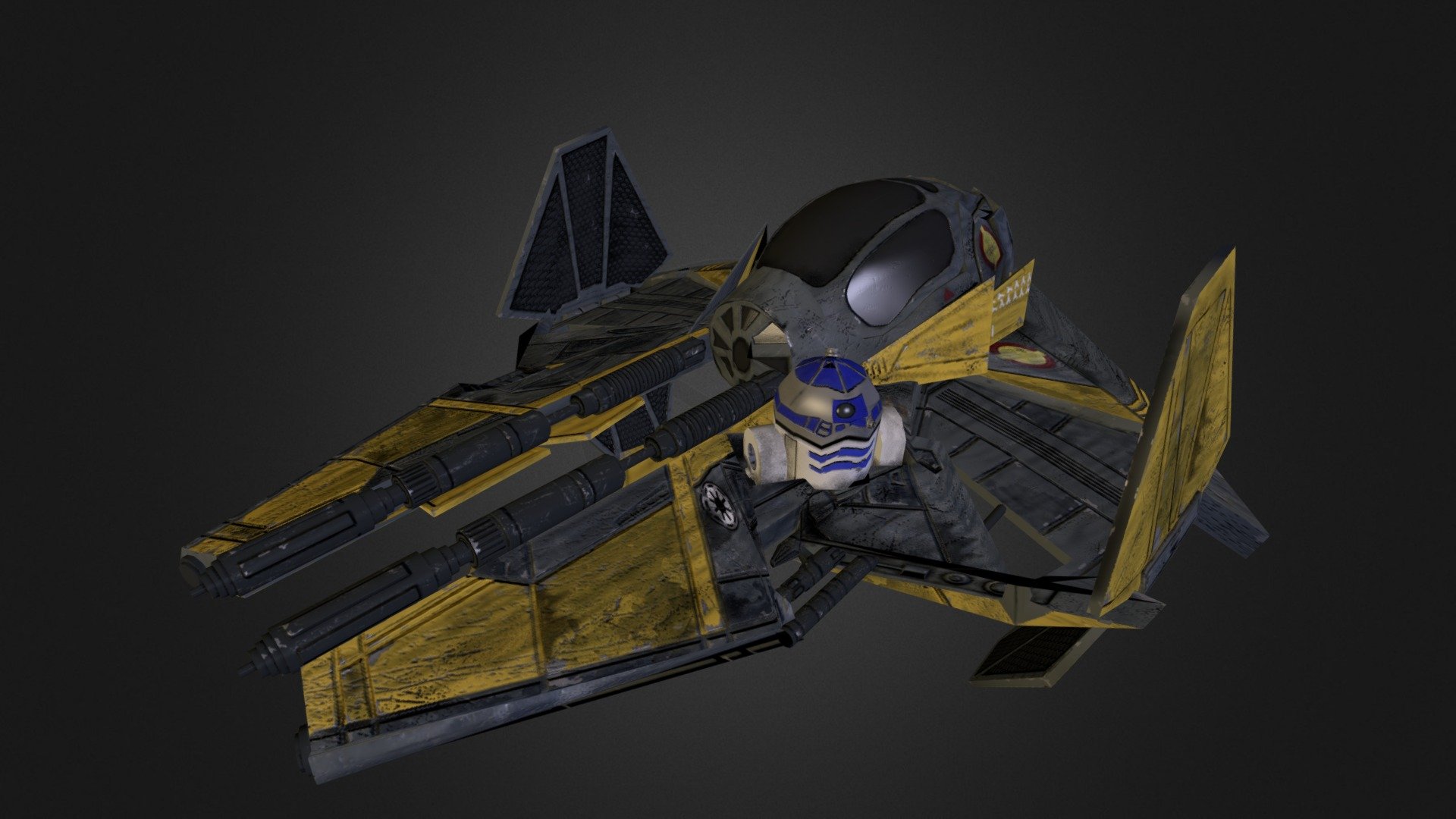 Jedi Starfighter - 3D model by philnolan3d [hfmHDnM] - Sketchfab
