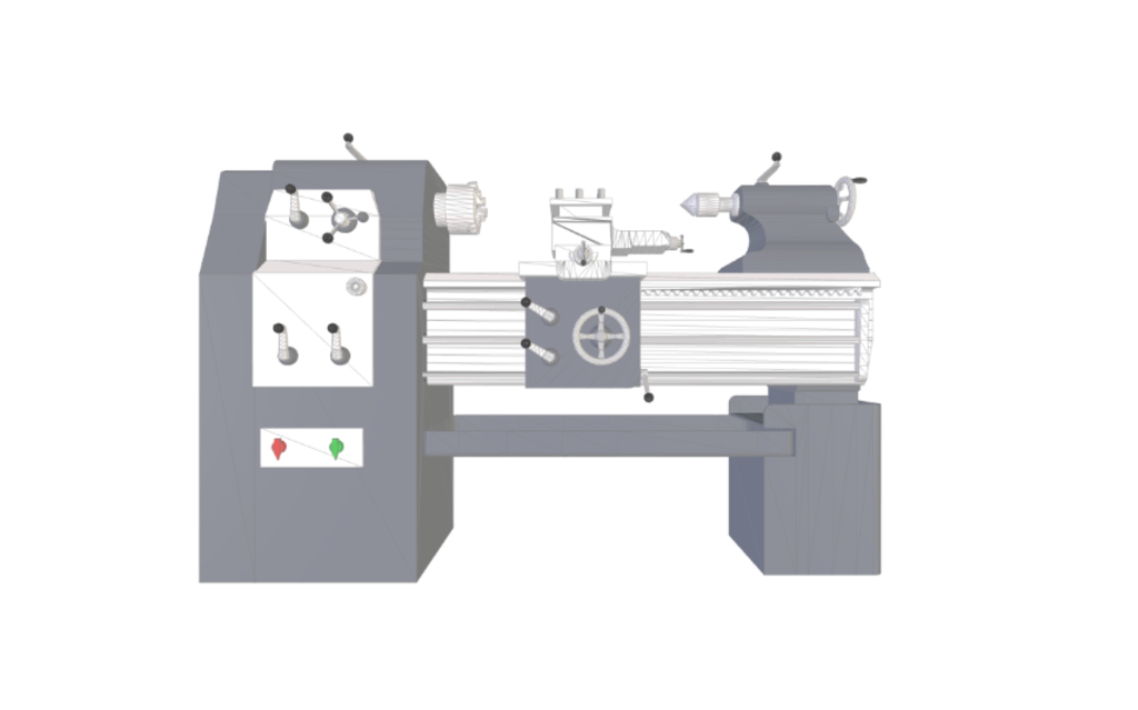 Lathe Machine - 3D model by ParitoshSaini [iL9ztVr] - Sketchfab