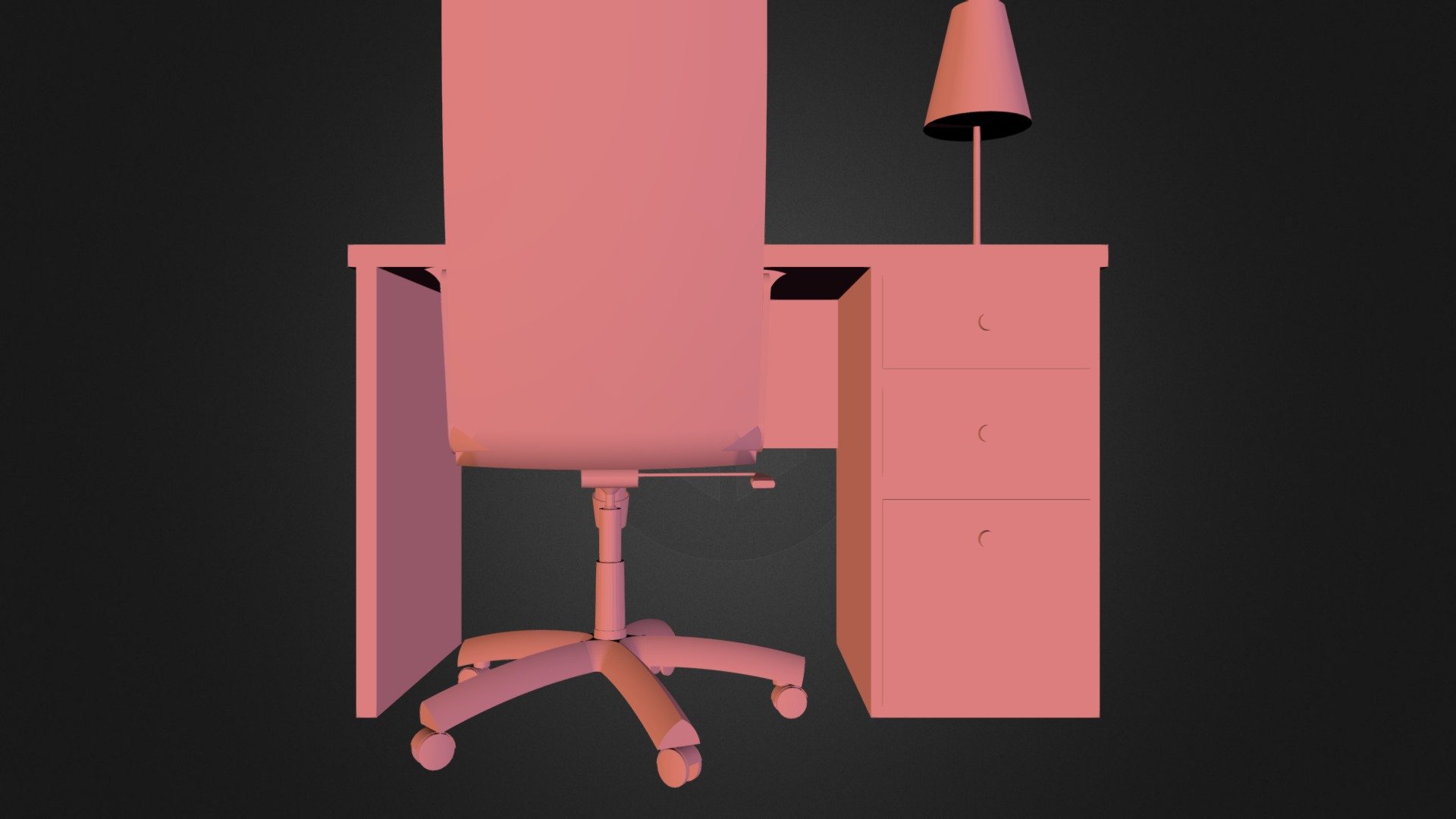 desk and chair.dae - 3D model by GeorgeCiobanuDeRadu [idxJ5BW] - Sketchfab