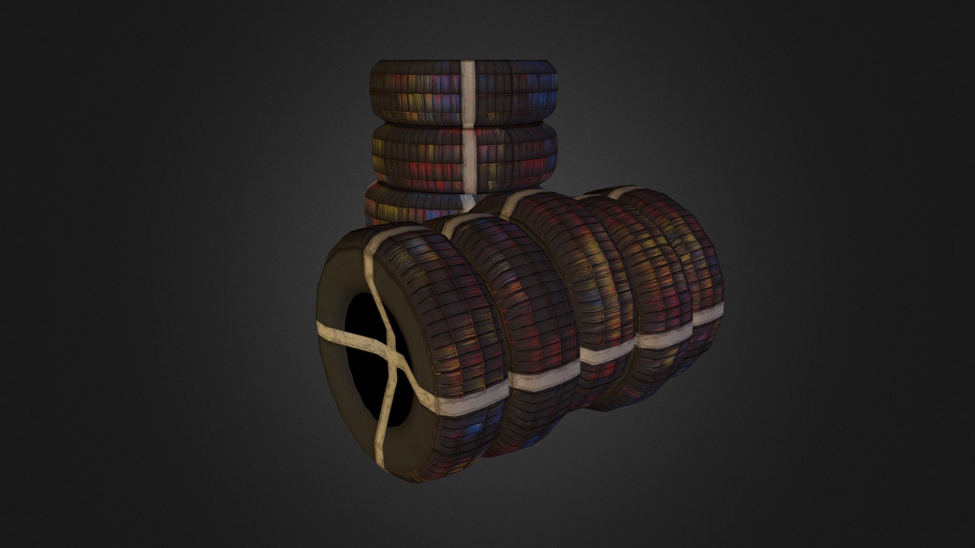 Tyre Stack - 3D model by Alex (@grubsniff) [kZBy9gI] - Sketchfab
