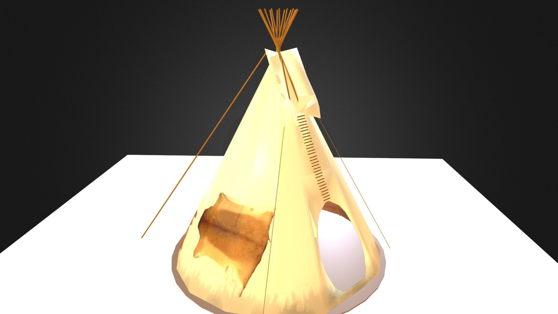 Native American tipt - 3D model by Chaitanya Krishnan (@chaitanyak ...