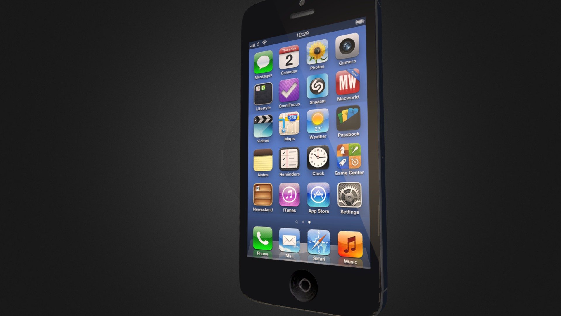 iPhone 5 - 3D model by Damian Winter (@Daymos) [lROn1xH] - Sketchfab