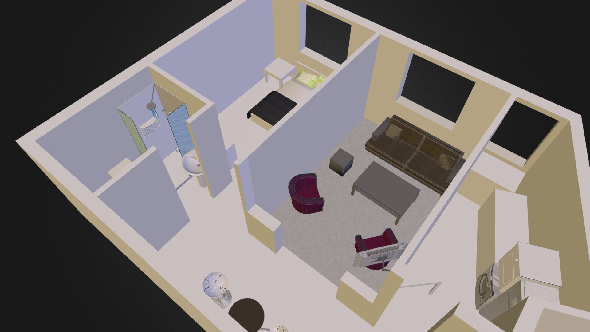 Appart Agadir El Houda - 3D model by ThierryMahe [mONo80D] - Sketchfab