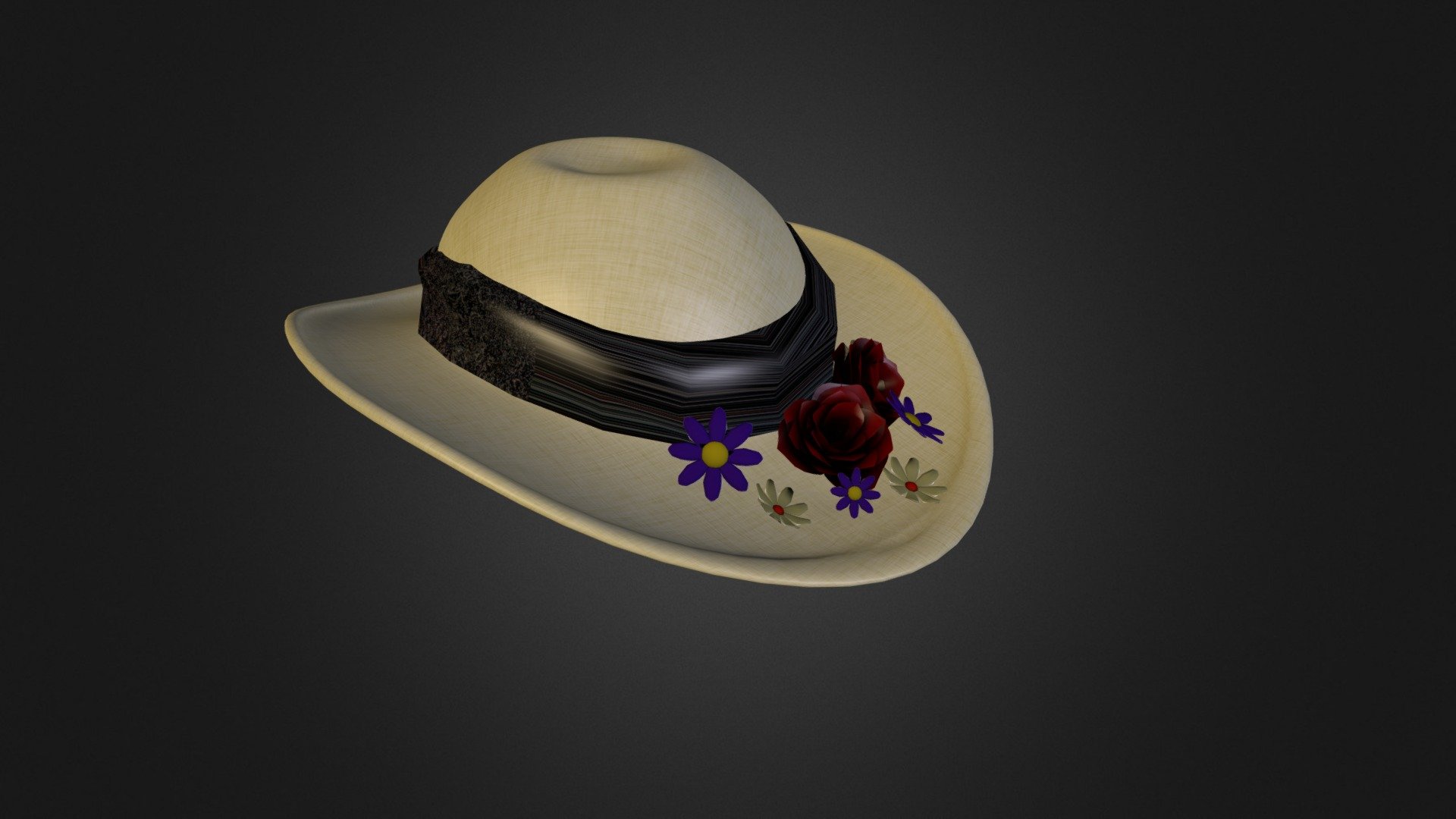 flowered hat1 - 3D model by jweston [nyQXYMa] - Sketchfab