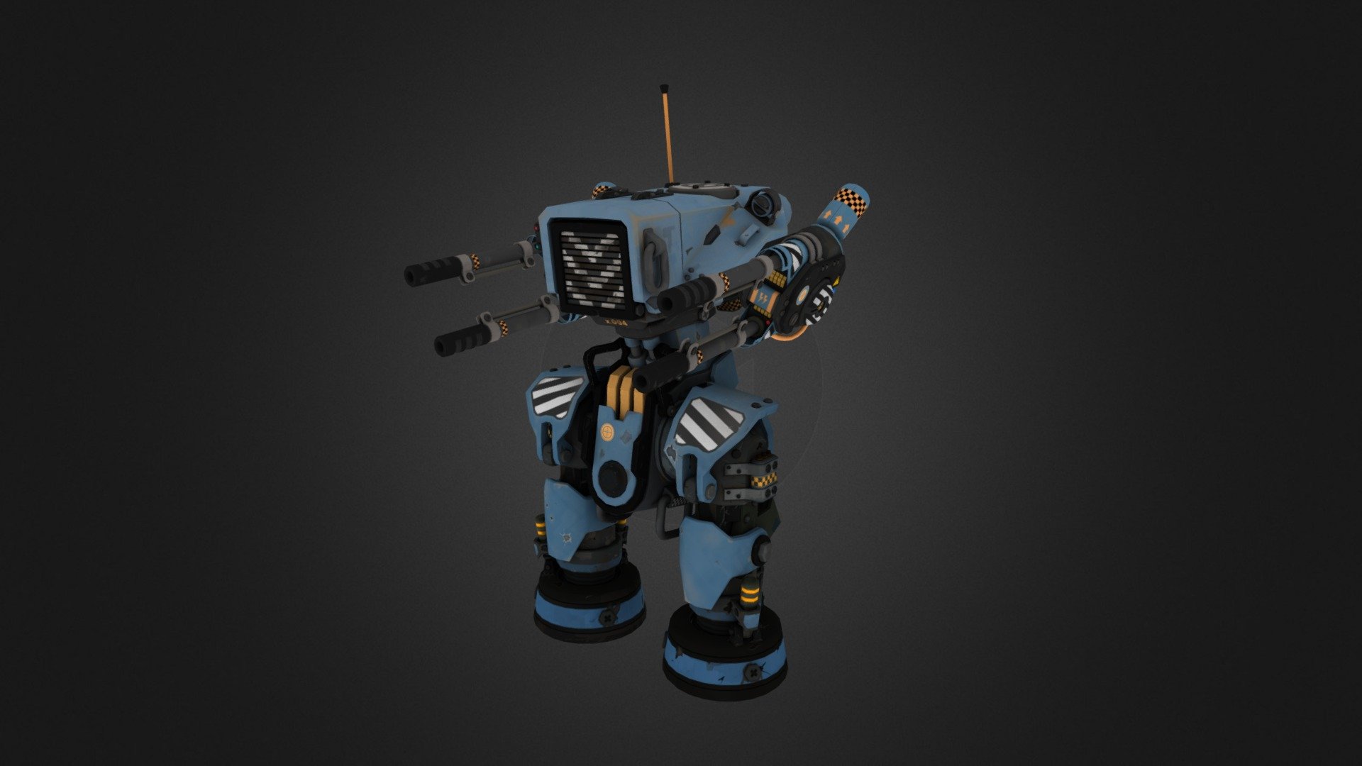 Sniper Mech - 3D model by Michael (@donvius) [oPN4INd] - Sketchfab