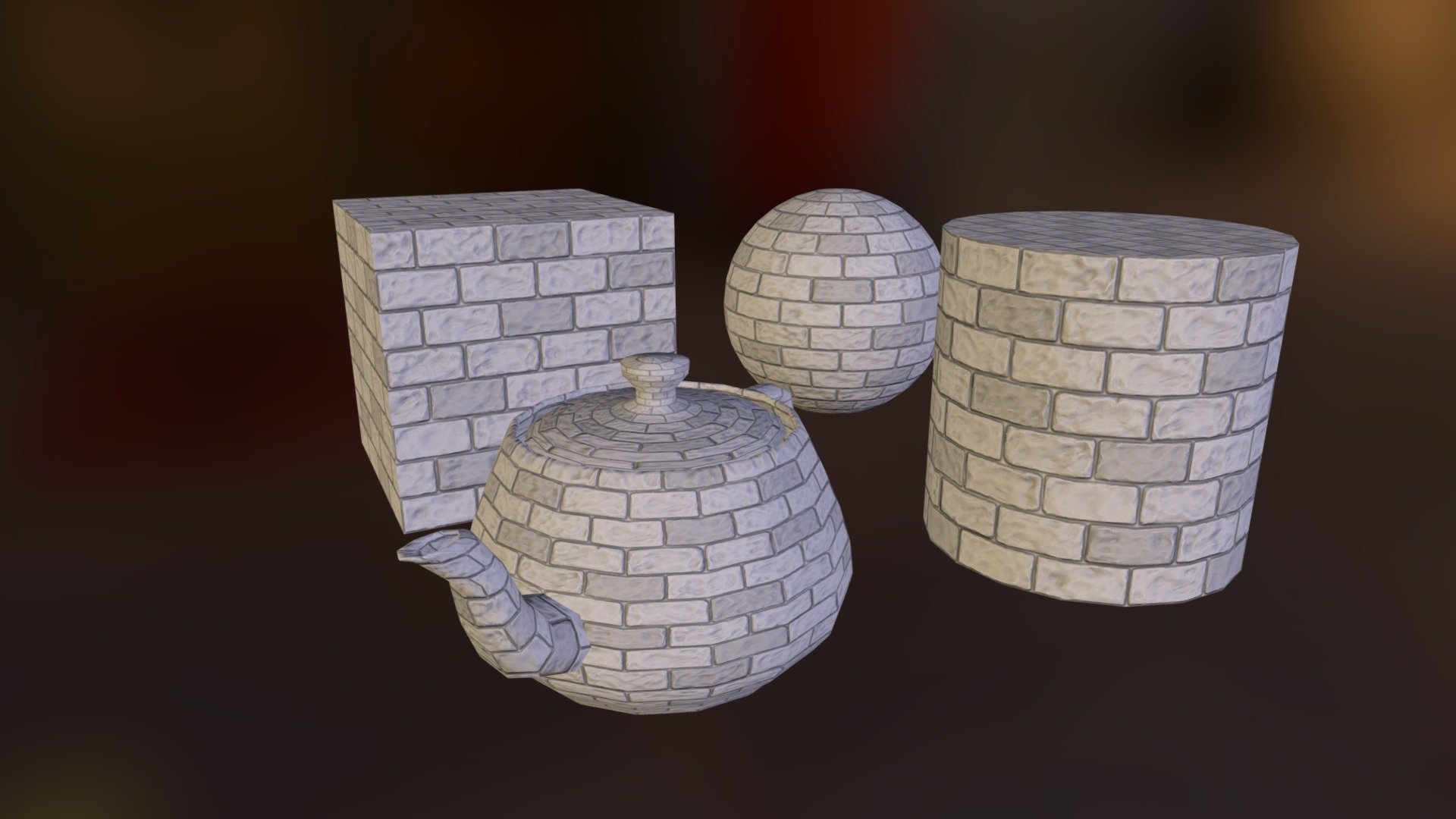 WhiteBrick - 3D model by Nicholas Ferrell (@16bit) [q6Eku8L] - Sketchfab