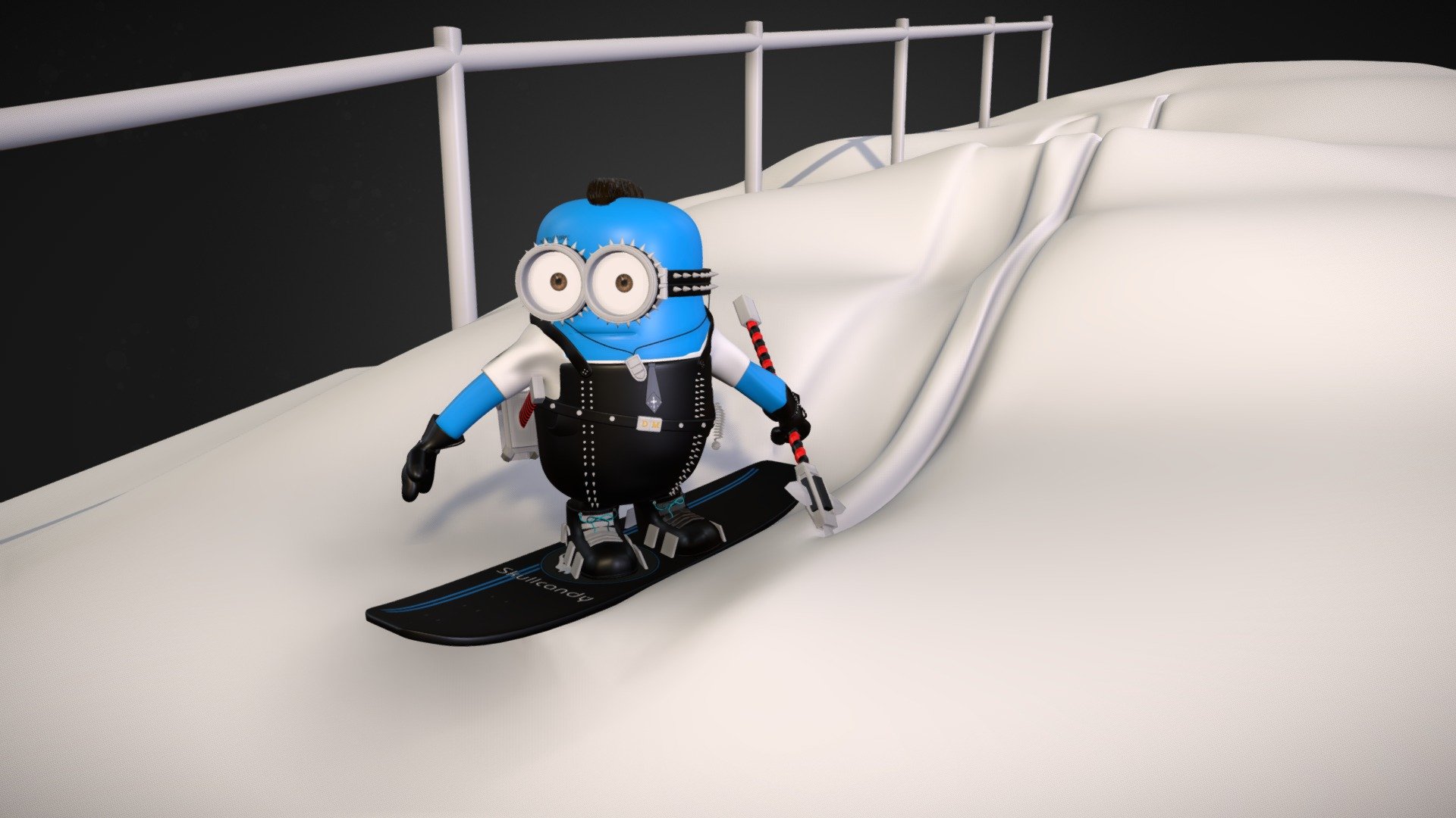 Steve the blue Minion - 3D model by dark-minaz [q6jJmTf] - Sketchfab