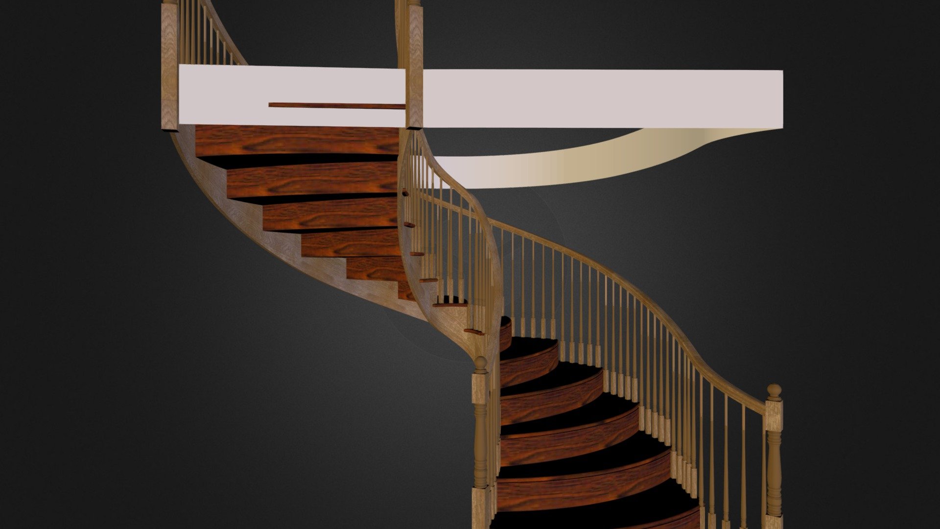 Oval StairCase - 3D model by StairVision [qR4jpPF] - Sketchfab