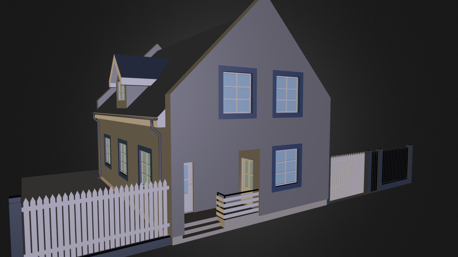 grey house - 3D model by RinaldsM [rbPqmpZ] - Sketchfab