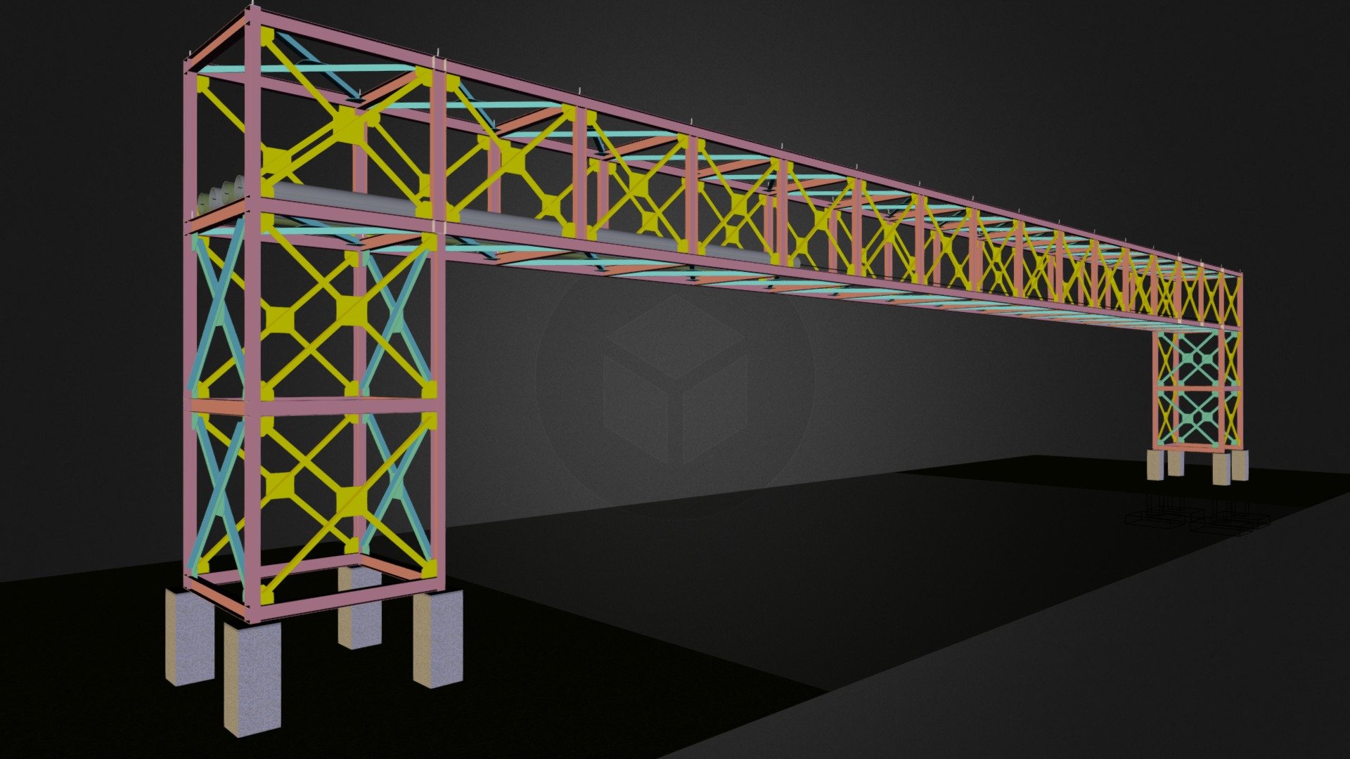 Pipe Trestle - 3D model by Imman.Mhlm (@r3dEEMr) [ry65jb3] - Sketchfab