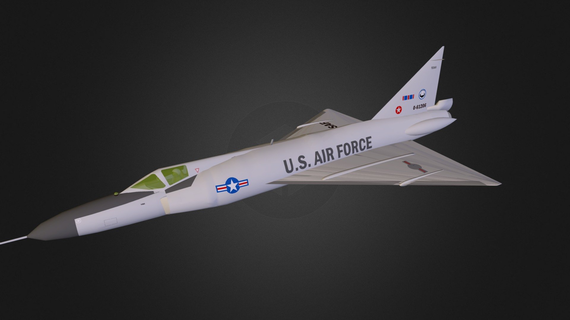F-102 Alone.dae - 3D model by SteveGillow [s5mG5oF] - Sketchfab