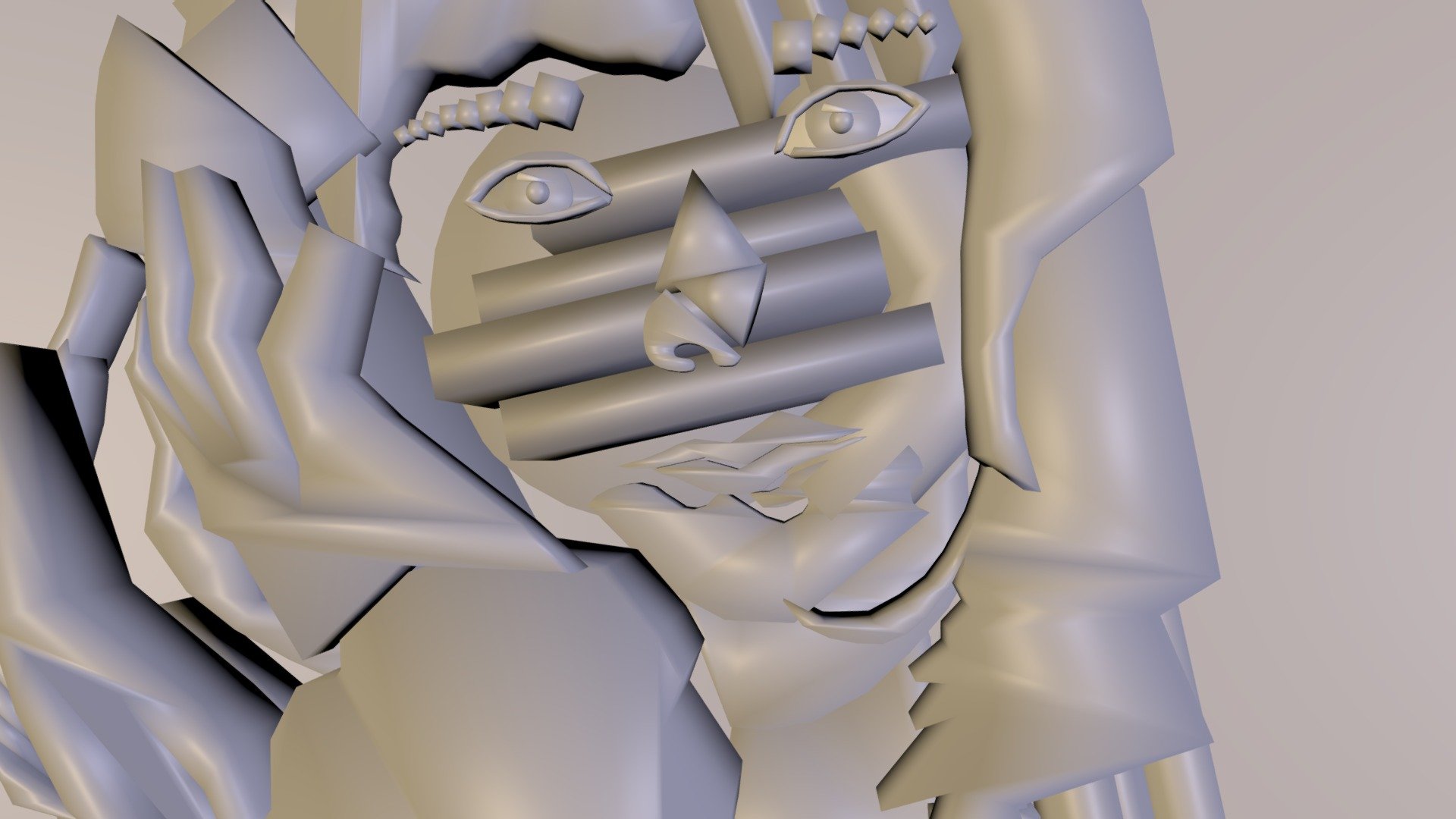 Cubist Portrait - 3D model by annadee [sgkfgVU] - Sketchfab