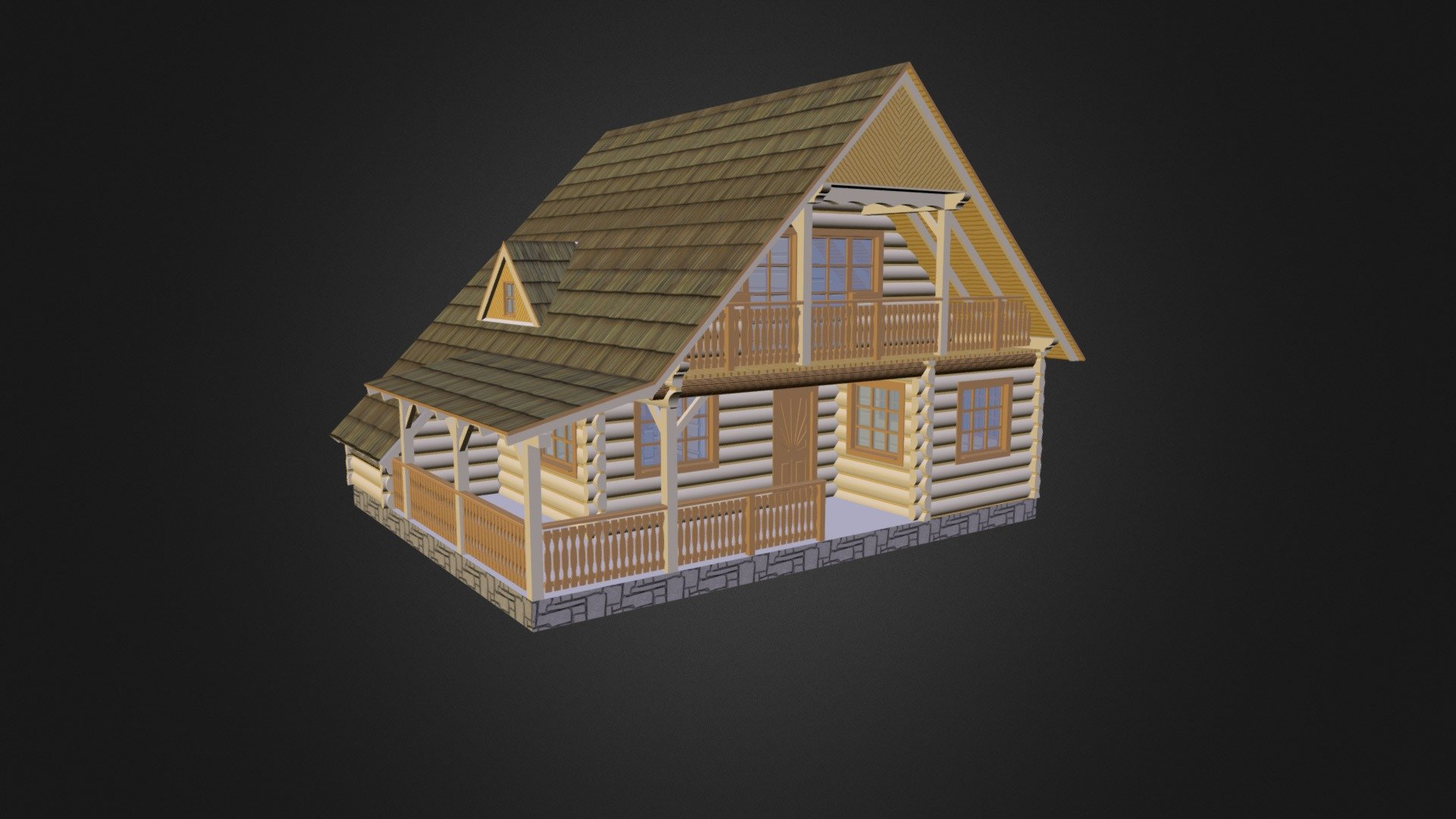 wooden log house - 3D model by Arth3Designer (@armaz4) [sjEJHt5 ...